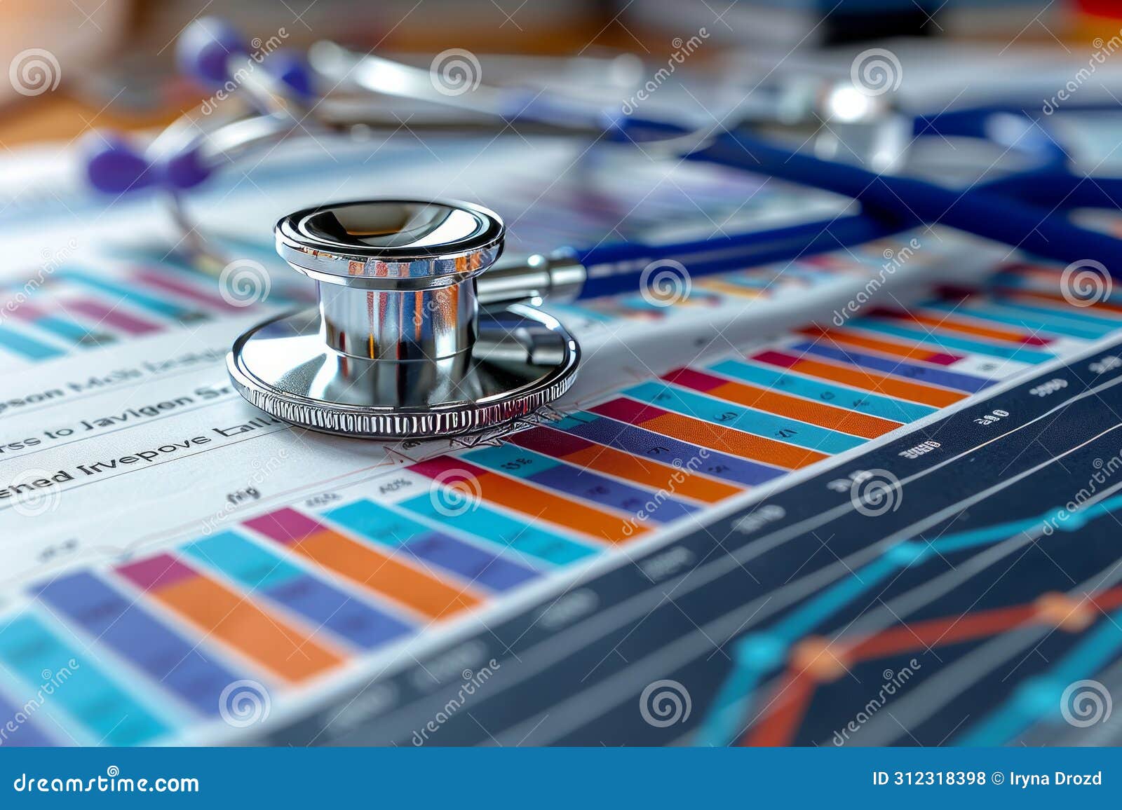 Stethoscope on Chart and Graph, Medical , Analyzing Concept Stock Photo ...
