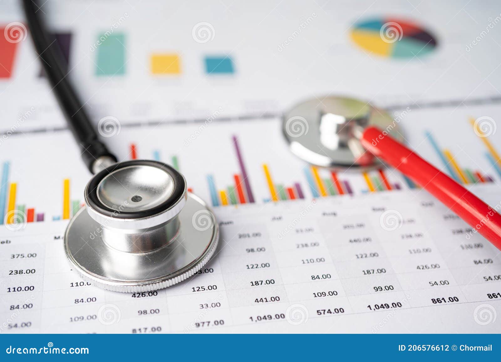 Stethoscope on Chart Graph Paper, Finance, Account, Statistic, Analytic ... Stethoscope on Chart Graph Paper, Finance, Account, Statistic, Analytic ...