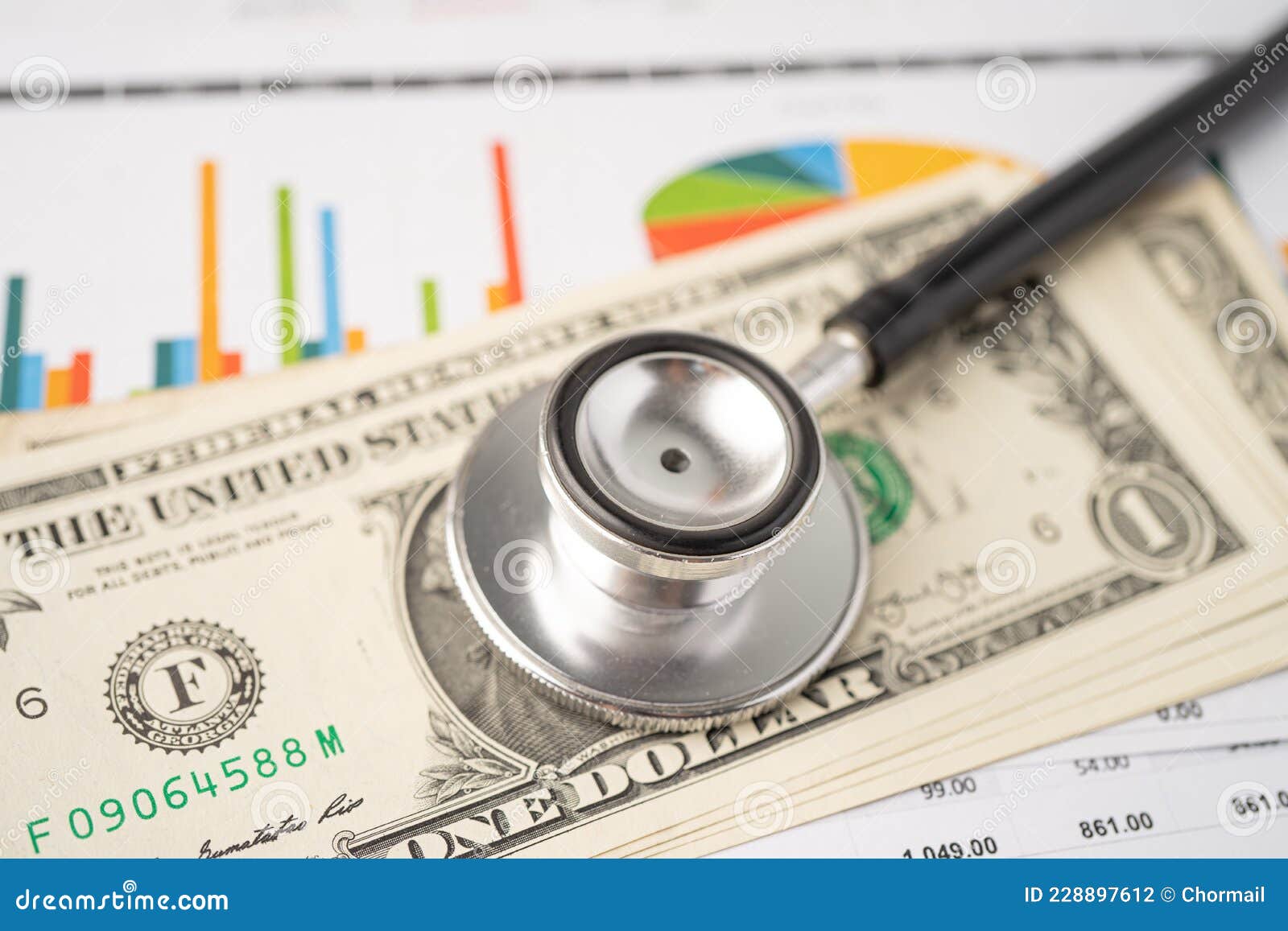 Stethoscope on Chart Graph Paper, Finance, Account, Statistic, Analytic ... Stethoscope on Chart Graph Paper, Finance, Account, Statistic, Analytic ...