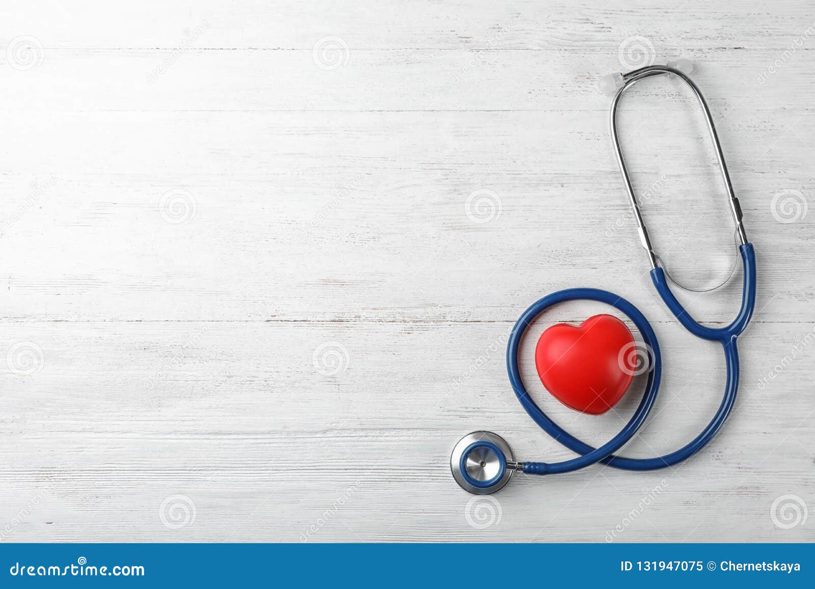 Stethoscope for Checking Pulse and Red Heart Stock Image - Image of ...