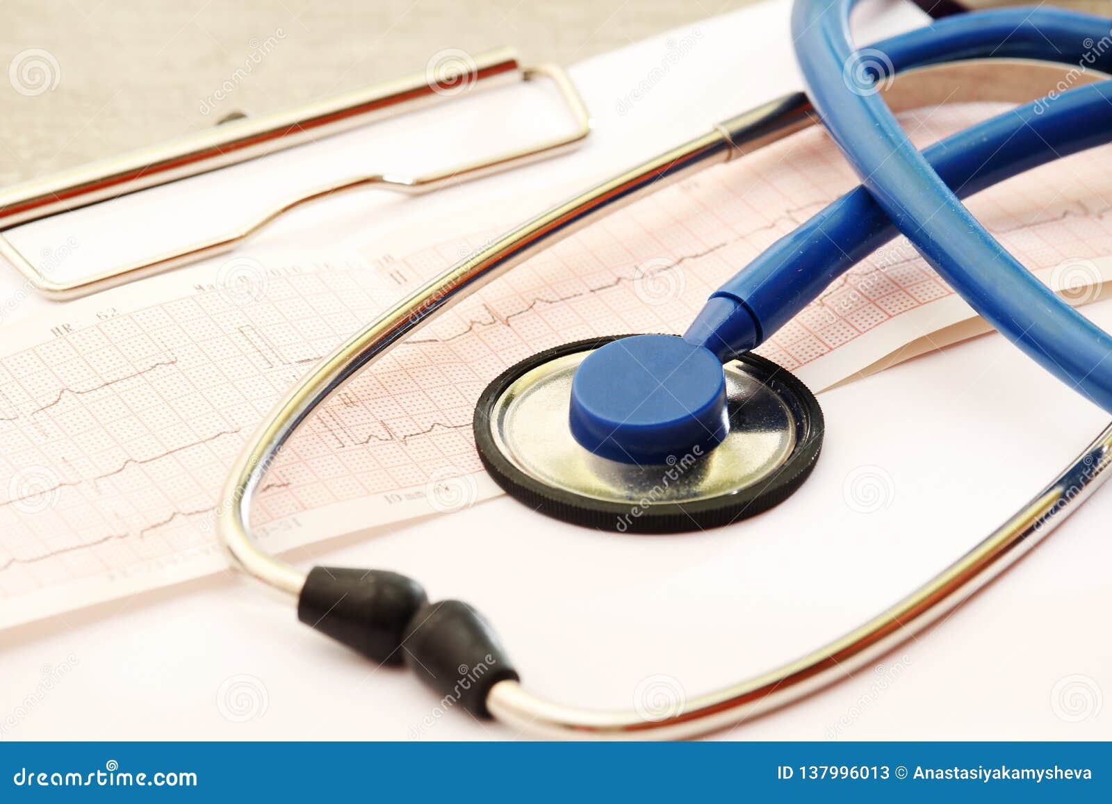 A Stethoscope and a Clipboard for Notes As a Medical Check Concept ...