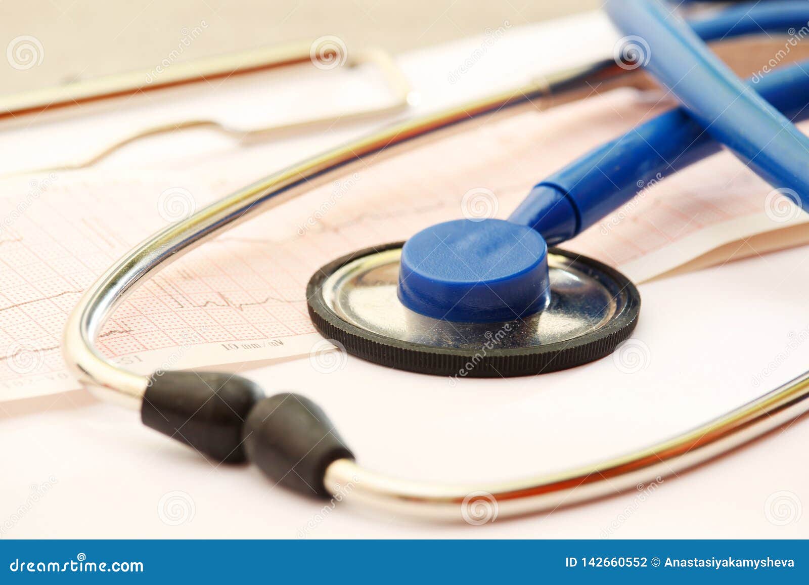 A Stethoscope and a Clipboard for Notes As a Medical Check Concept ...