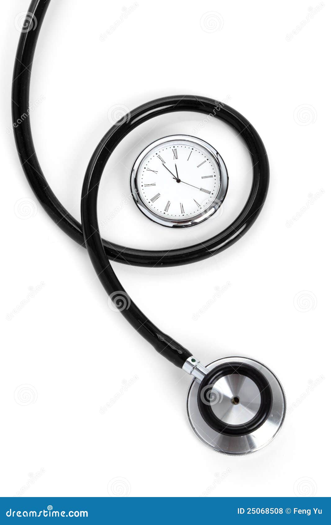 Stethoscope and Clock stock photo. Image of healthcare - 25068508