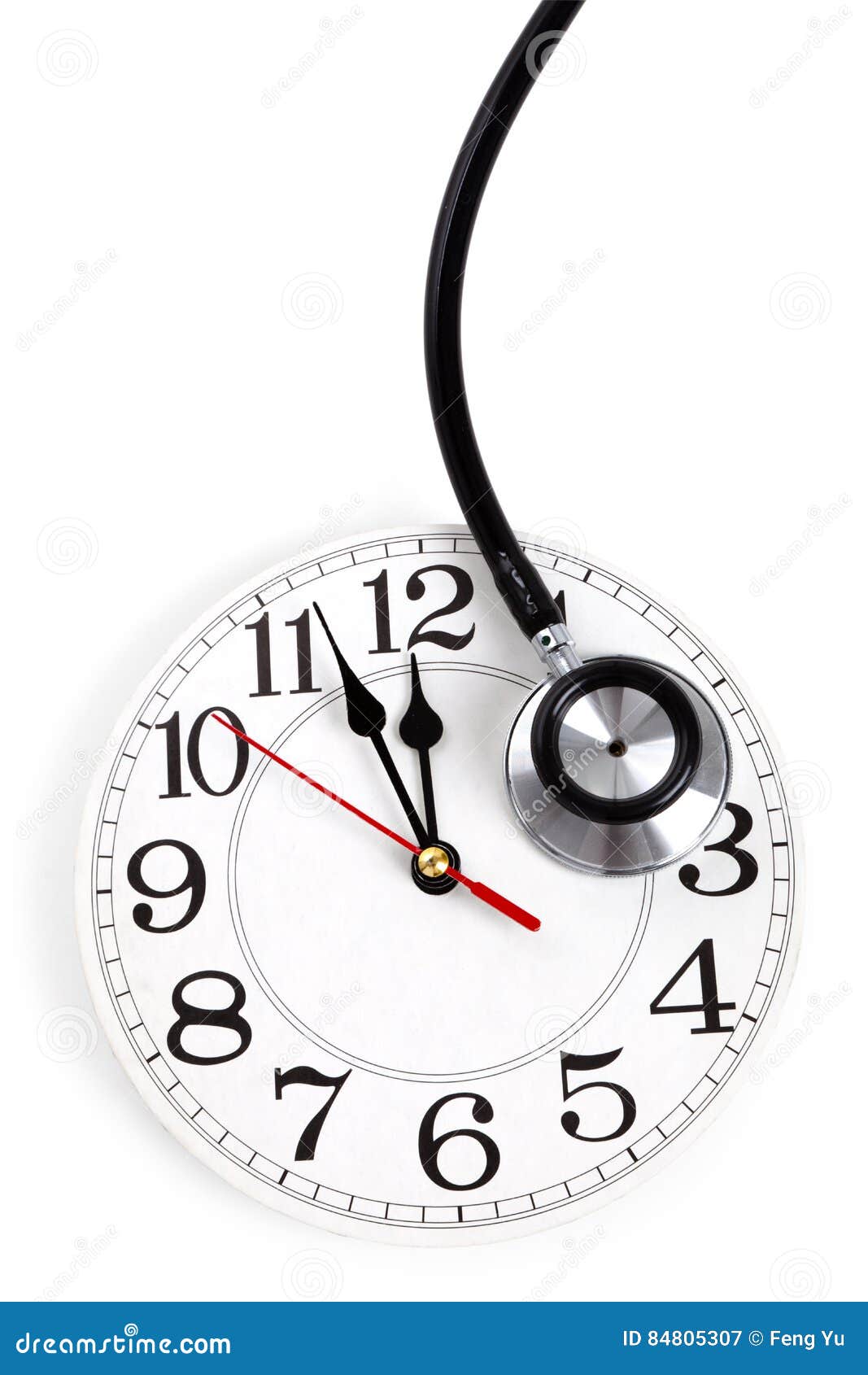 Stethoscope and Clock stock image. Image of clock, equipment - 84805307