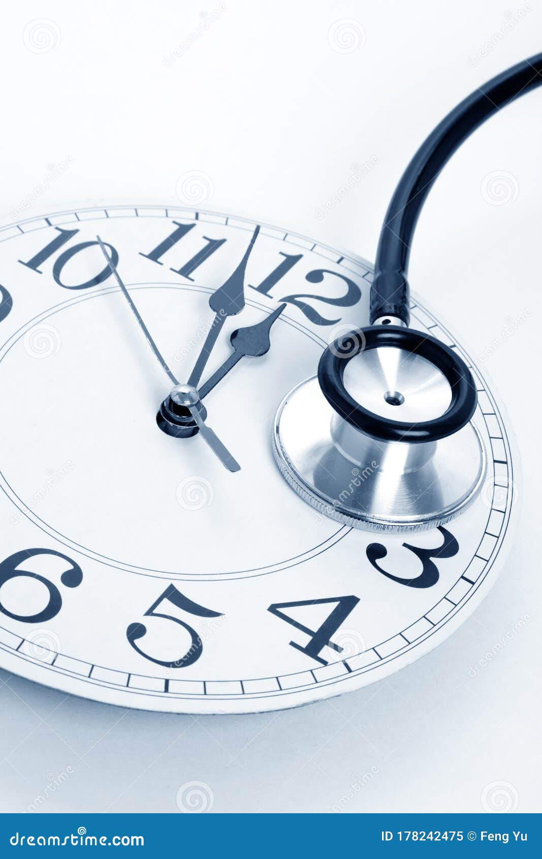 Stethoscope and Clock stock image. Image of concepts - 178242475