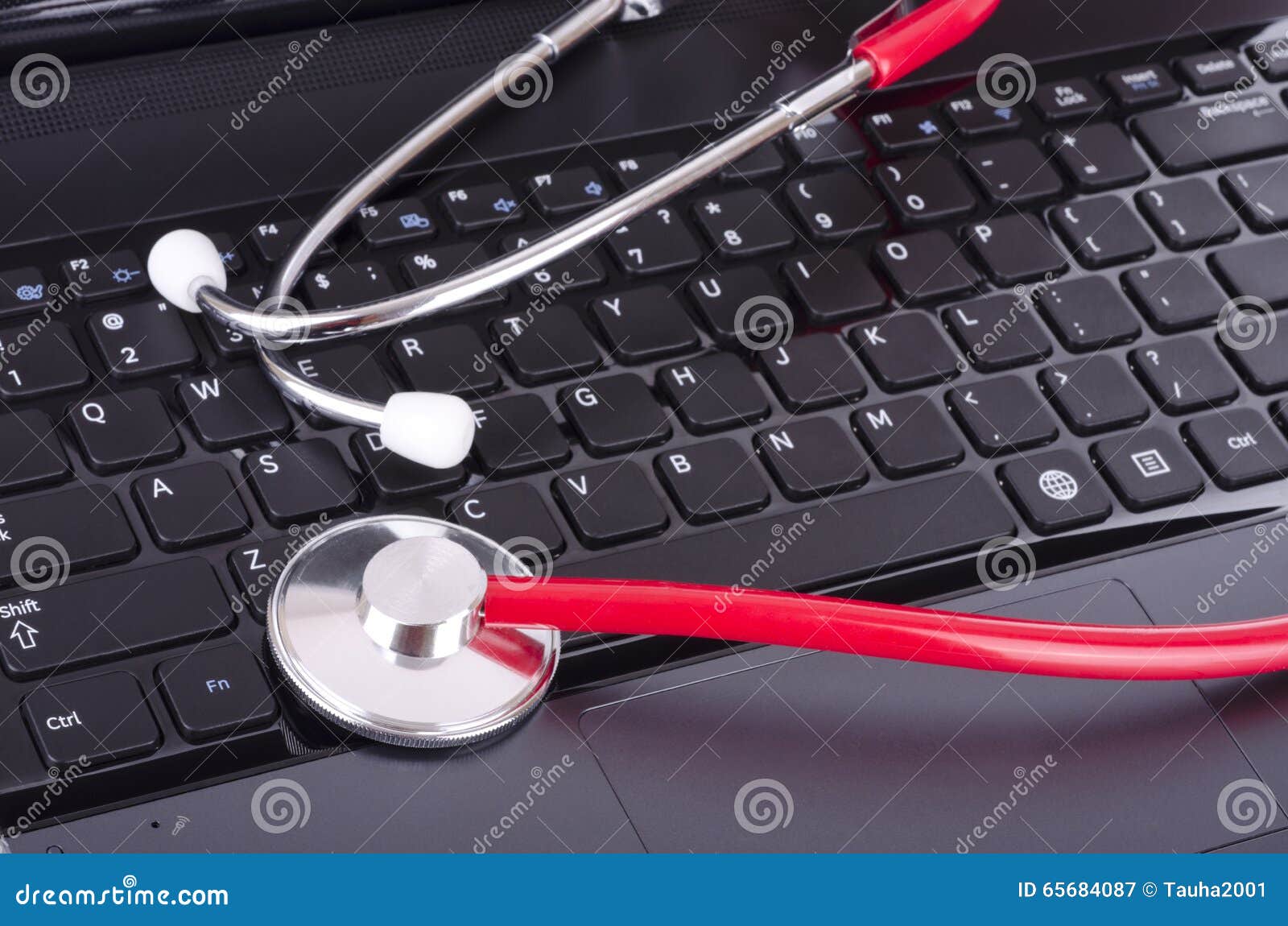 Stethoscope With Computer Keyboard. Medical. Technology Stock ...