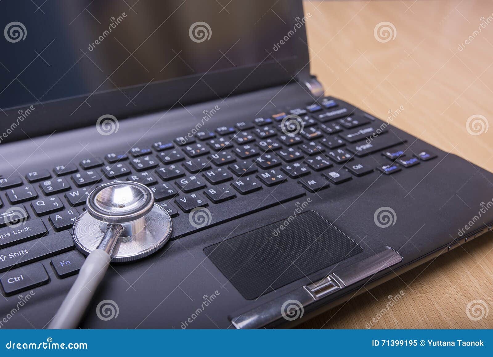 Stethoscope on Computer Computer Maintenance Concept Stock Image ...