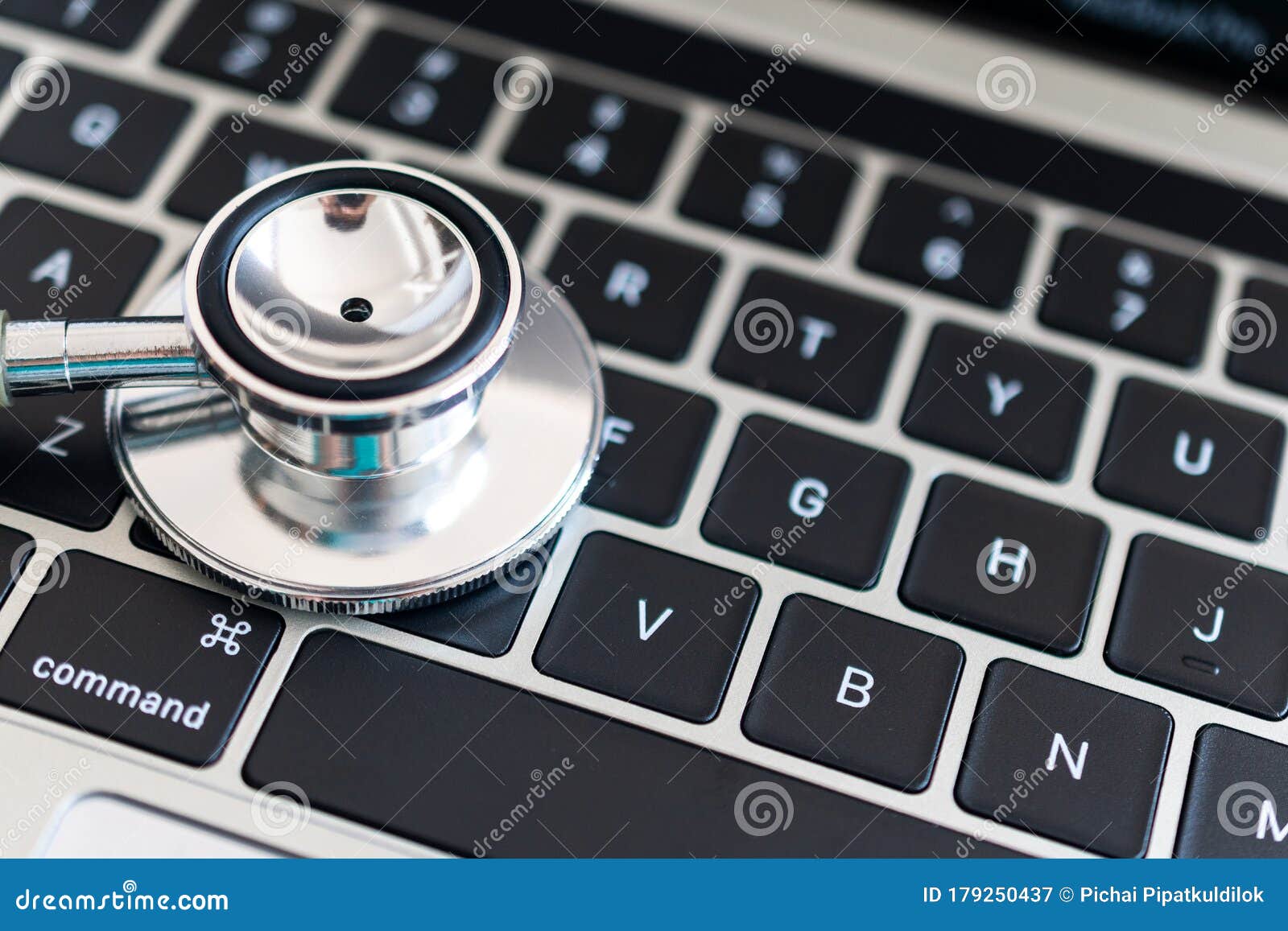 Stethoscope on the Computer. Computer or Data Analysis Concept ...