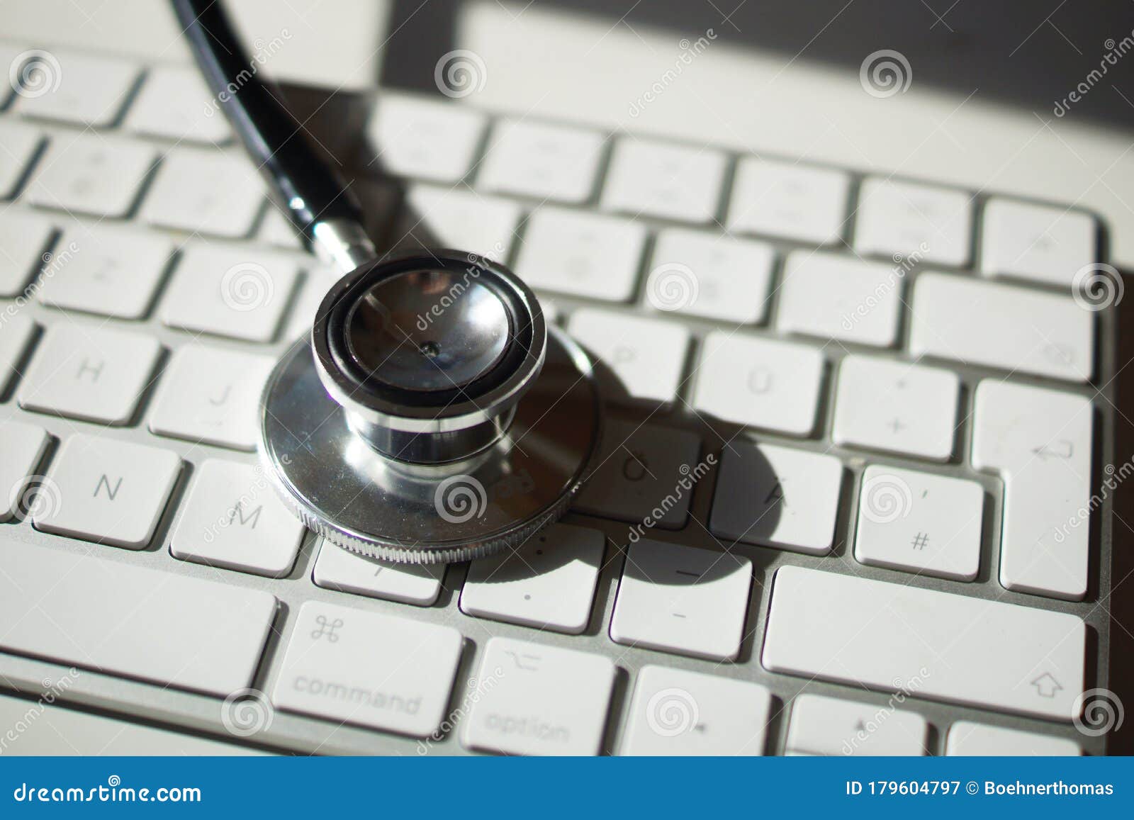 Stethoscope on a Computer Keyboard. Editorial Photography - Image of ...