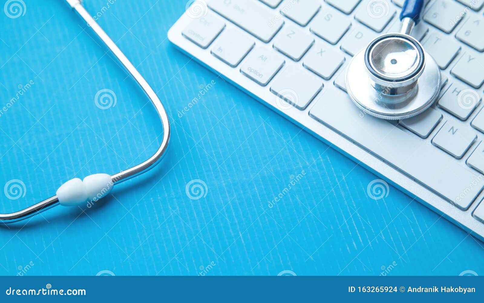 Stethoscope with Computer Keyboard. Medical Stock Photo - Image of ...