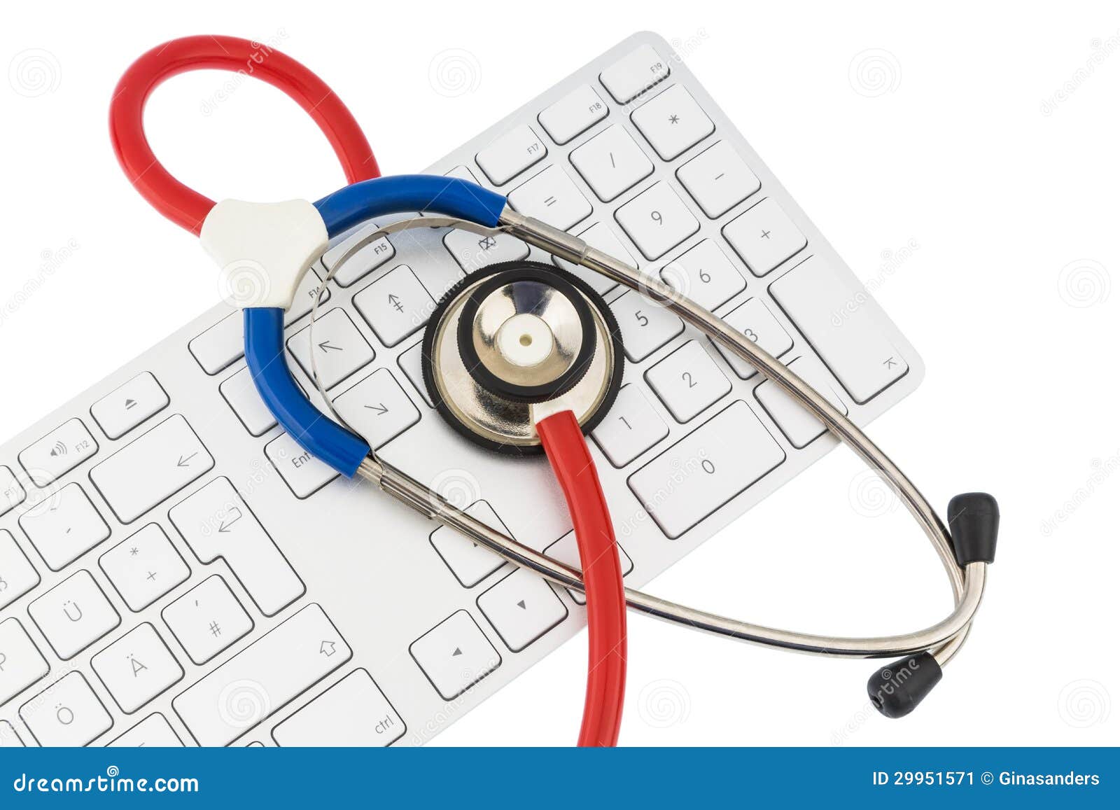 Stethoscope and Keyboard of a Computer Stock Image - Image of ...