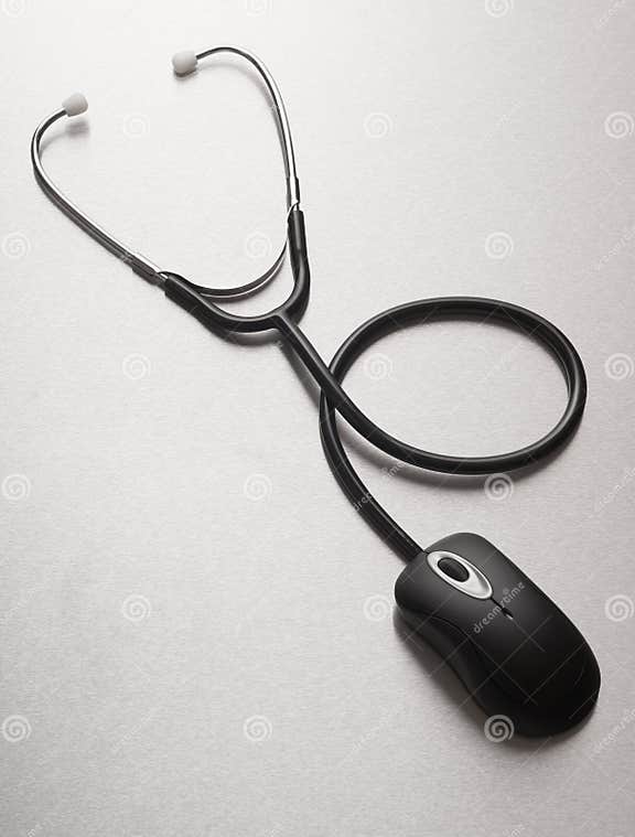 Stethoscope Computer Mouse Medical Online Concept Stock Photo - Image ...