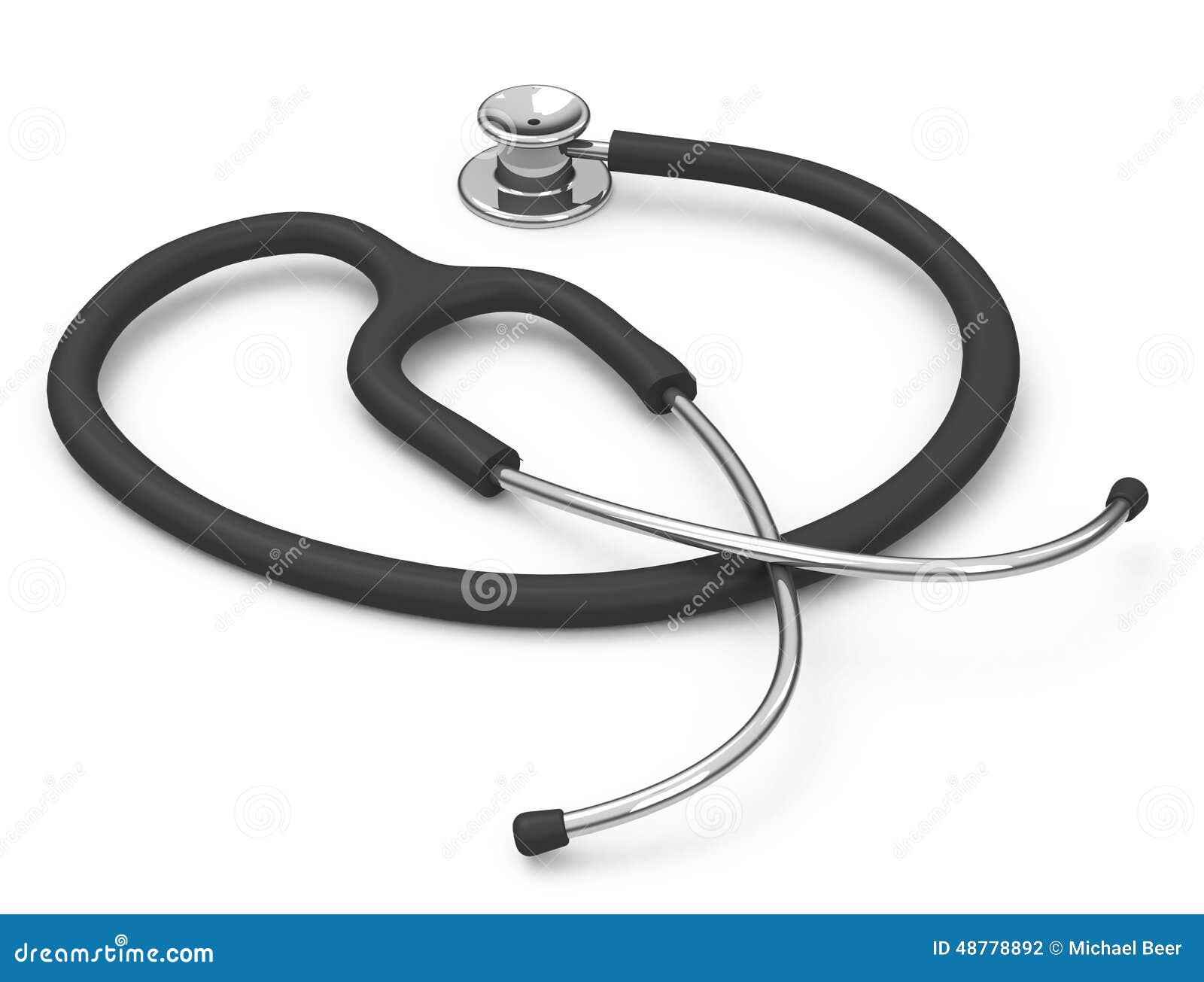 The stethoscope stock illustration. Illustration of hospital - 48778892