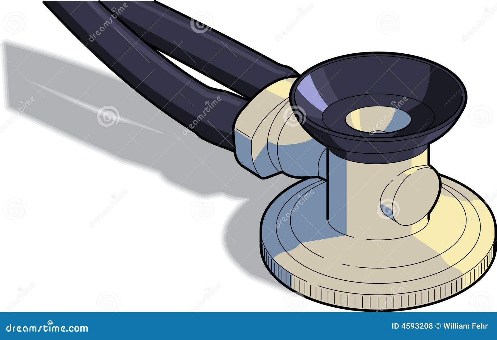 Stethoscope Detail stock vector. Illustration of artery - 4593208