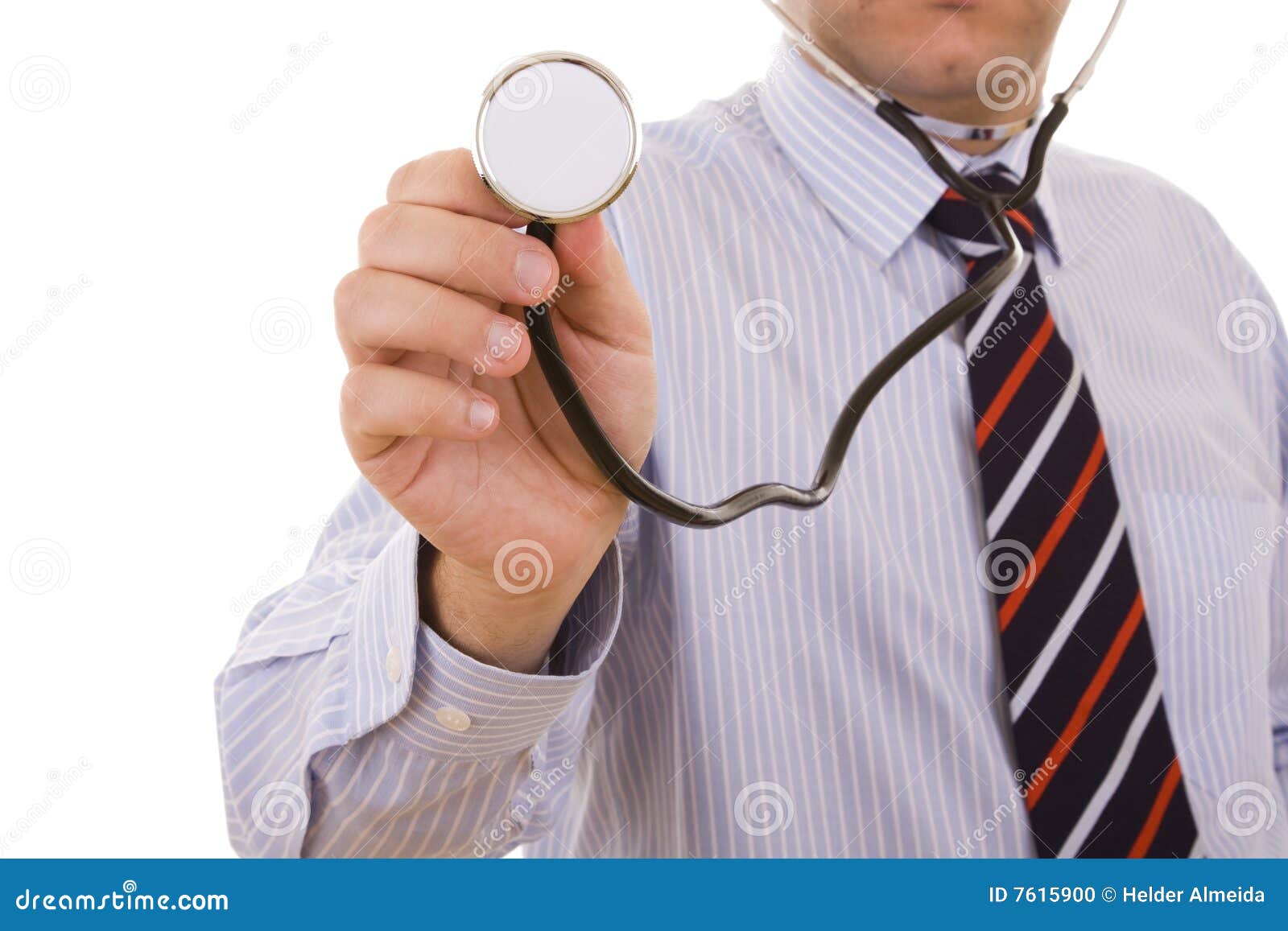 Stethoscope in the Doctor Hand Stock Photo - Image of measurement ...