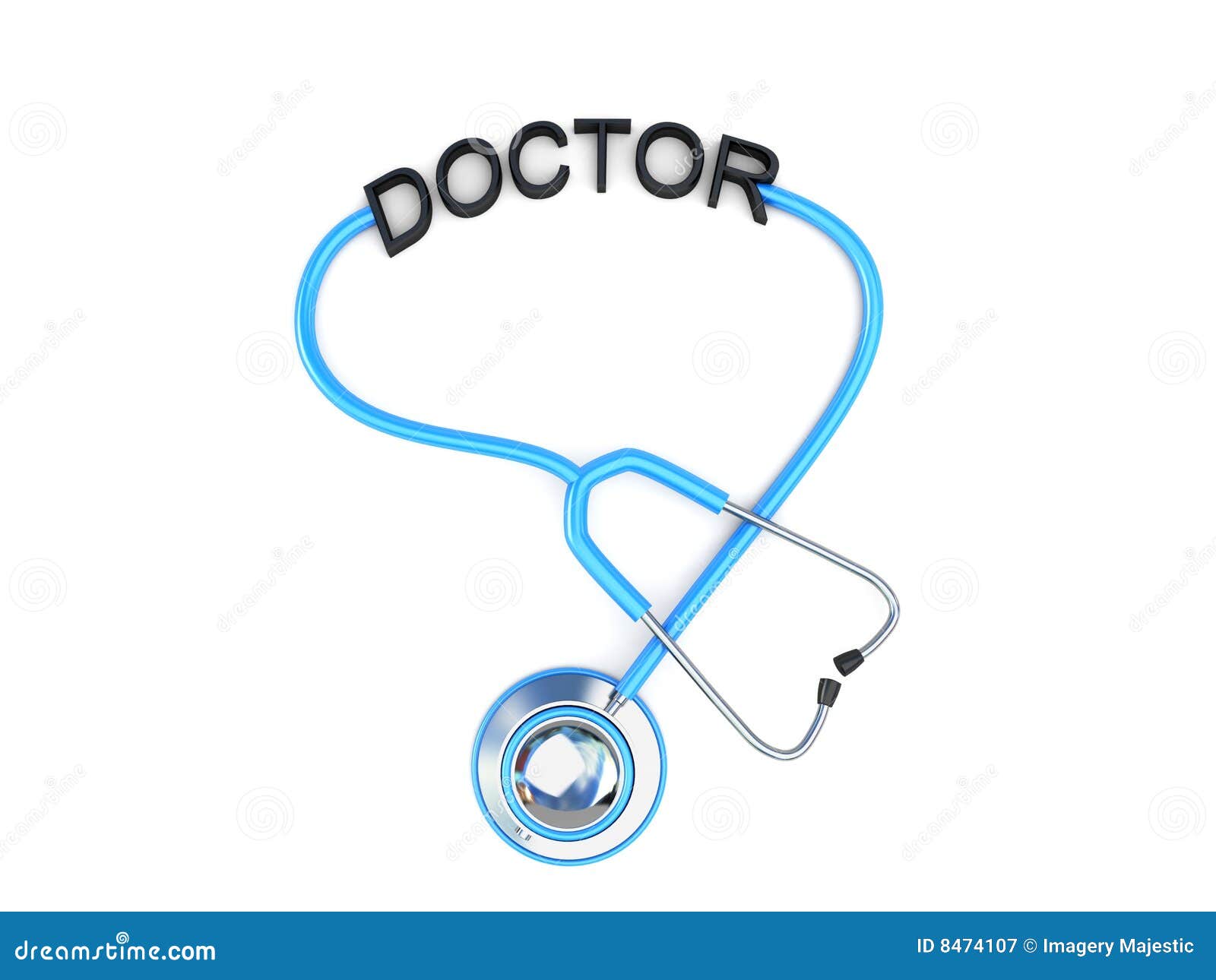 Stethoscope and Doctor Text Stock Illustration - Illustration of ...