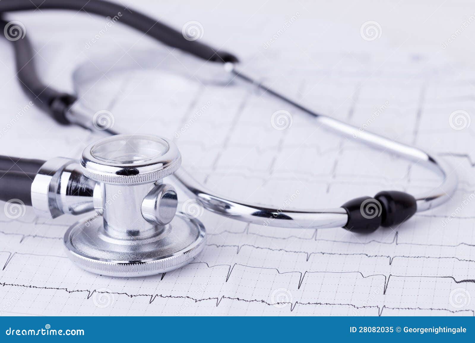Stethoscope and ecg stock image. Image of cardiologist - 28082035