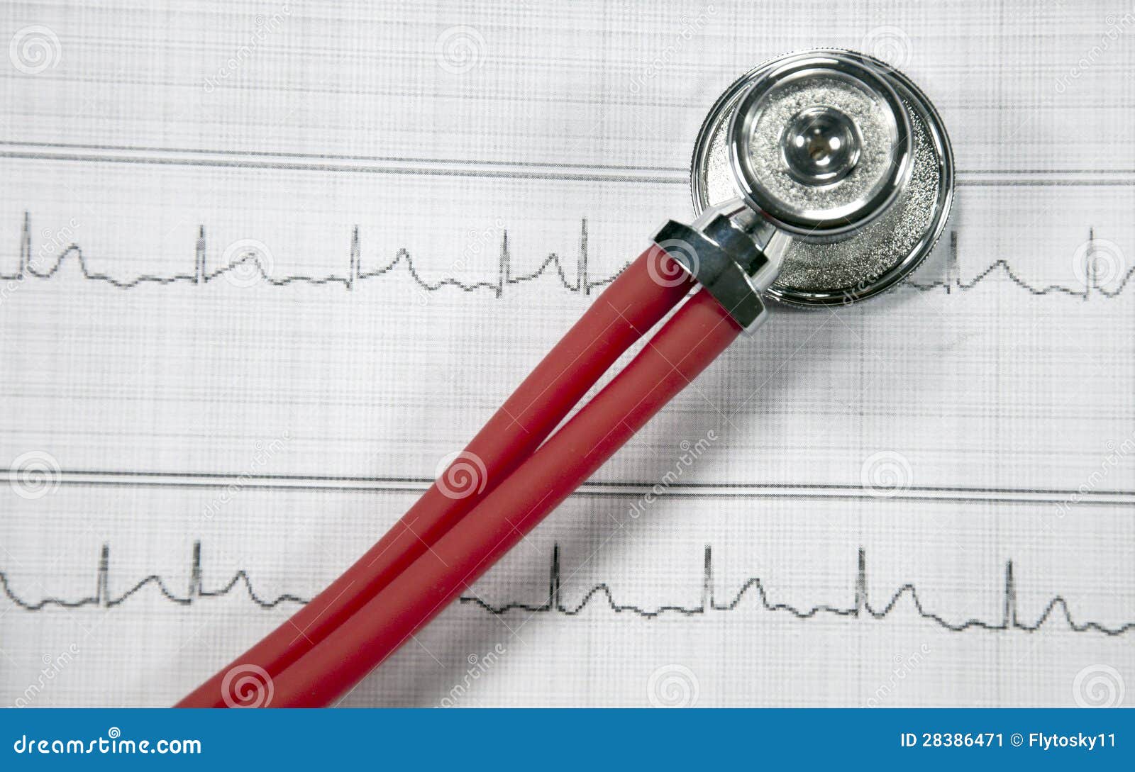 Stethoscope and ECG stock image. Image of concept, care - 28386471