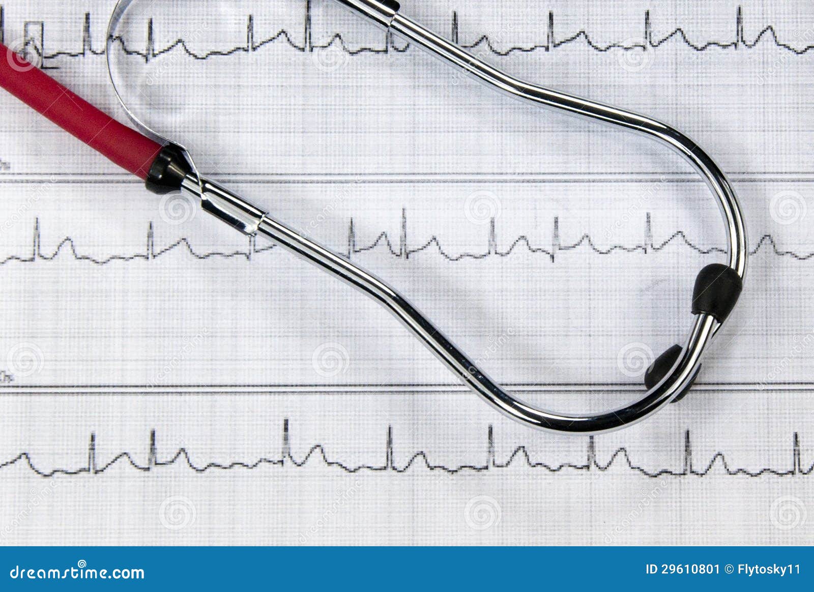 Stethoscope and ECG stock image. Image of blood, exam - 29610801