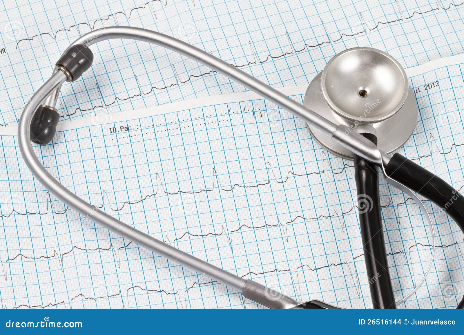 Stethoscope and ECG chart stock photo. Image of heal - 26516144