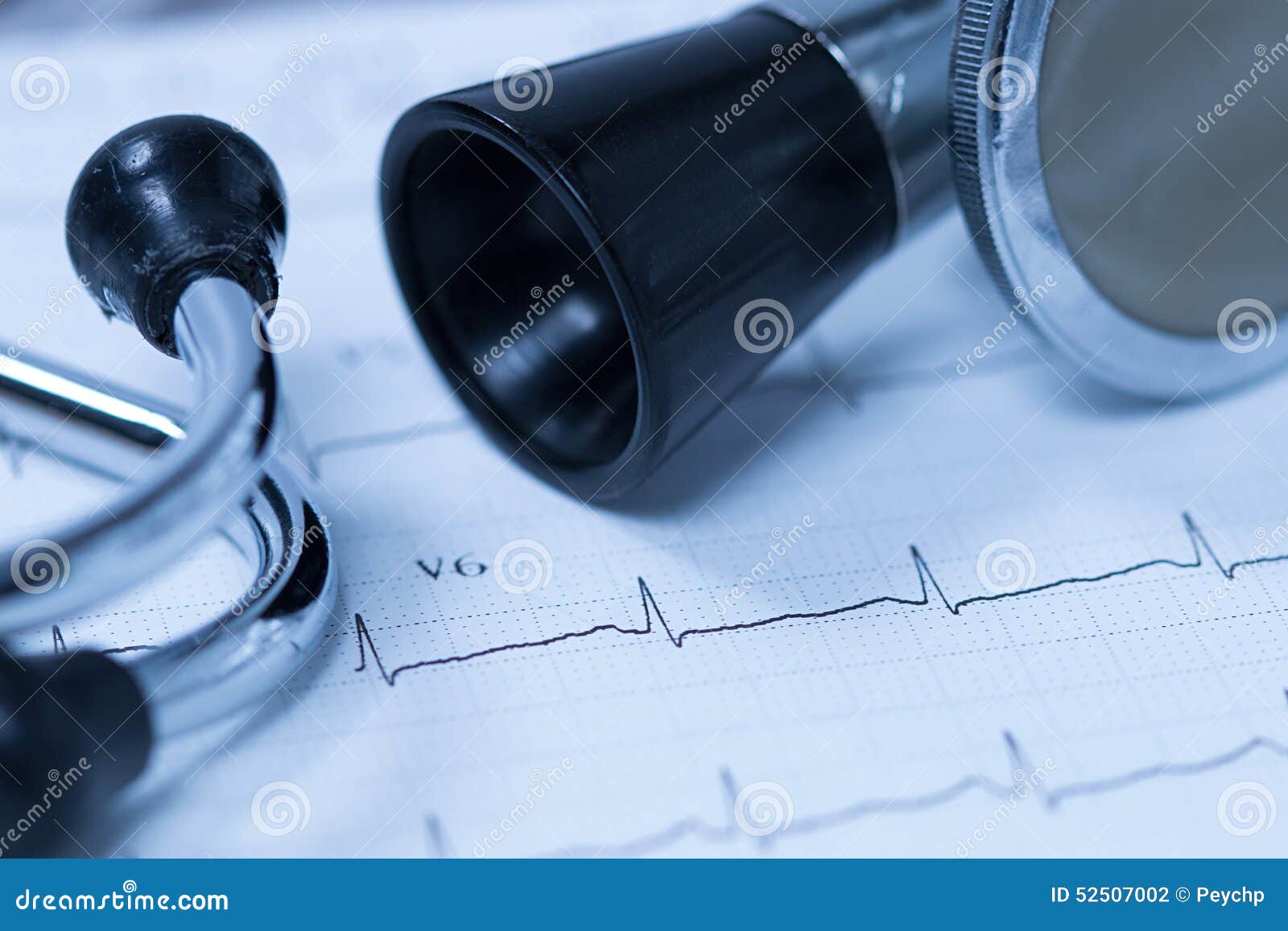 Stethoscope and Electrocardiogram Stock Photo - Image of healthcare ...