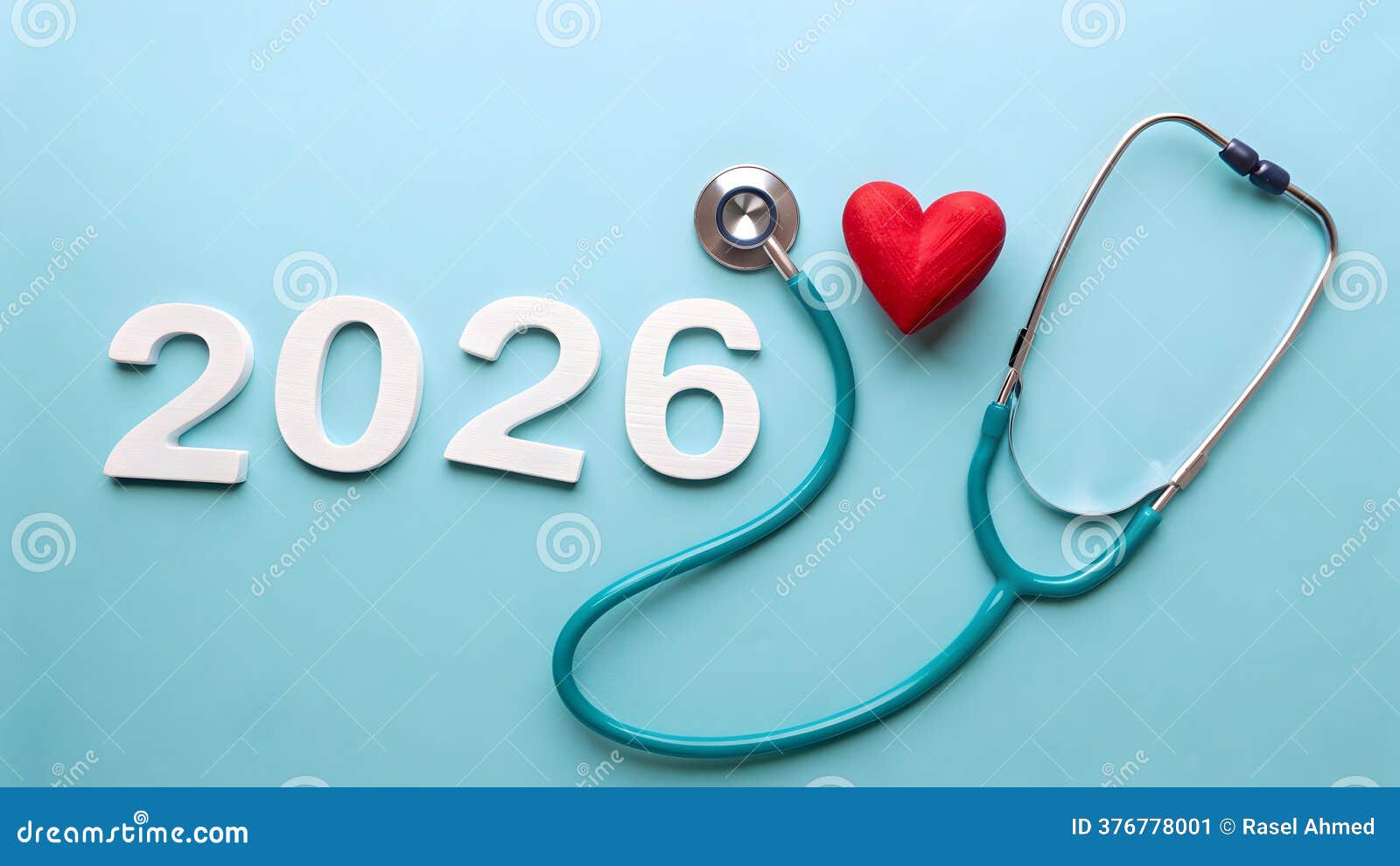 Stethoscope Forming Heart And Lung Shapes, Symbolizing Medical Care ...