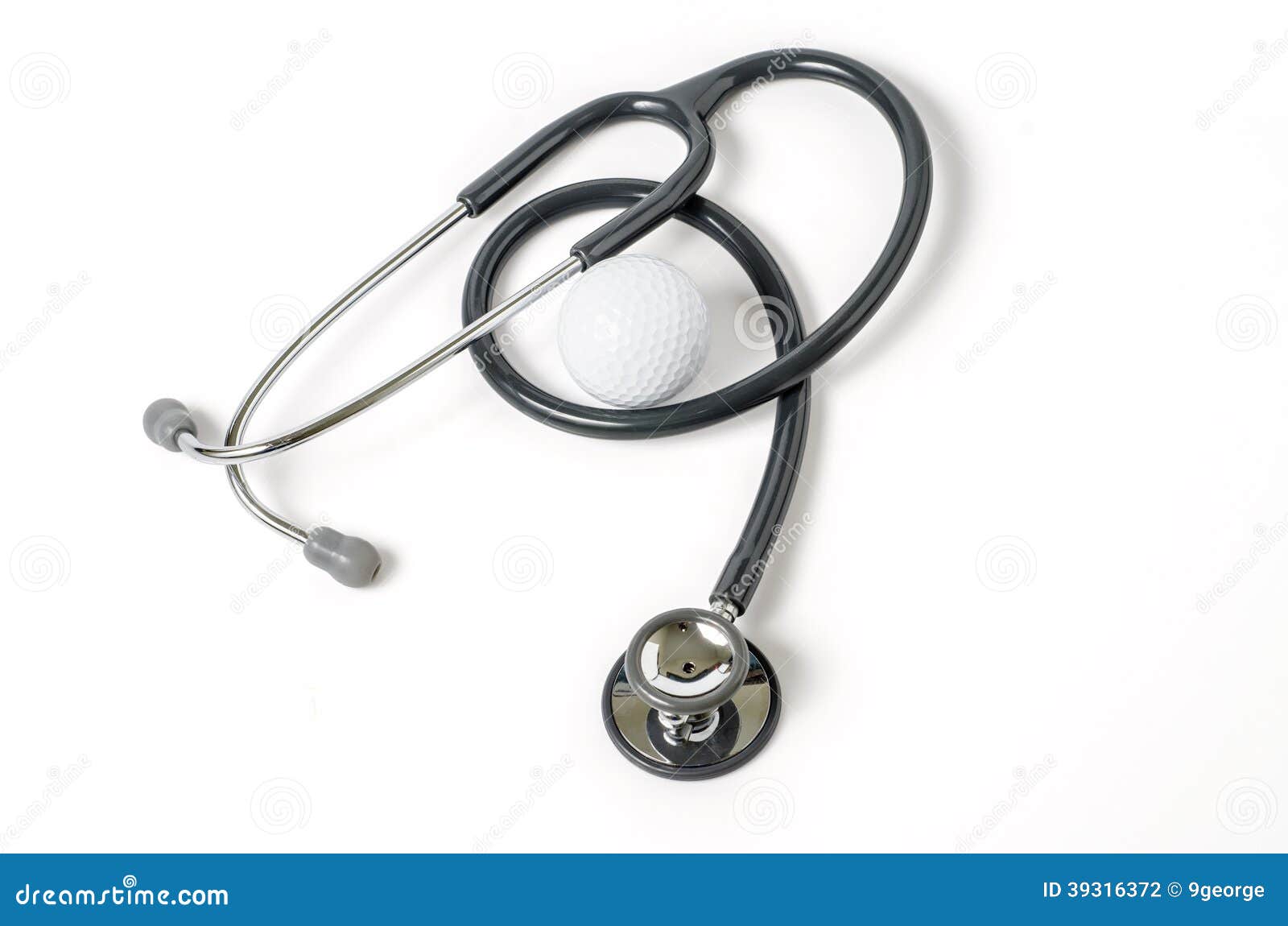 Stethoscope and golf ball stock photo. Image of shiny - 39316372