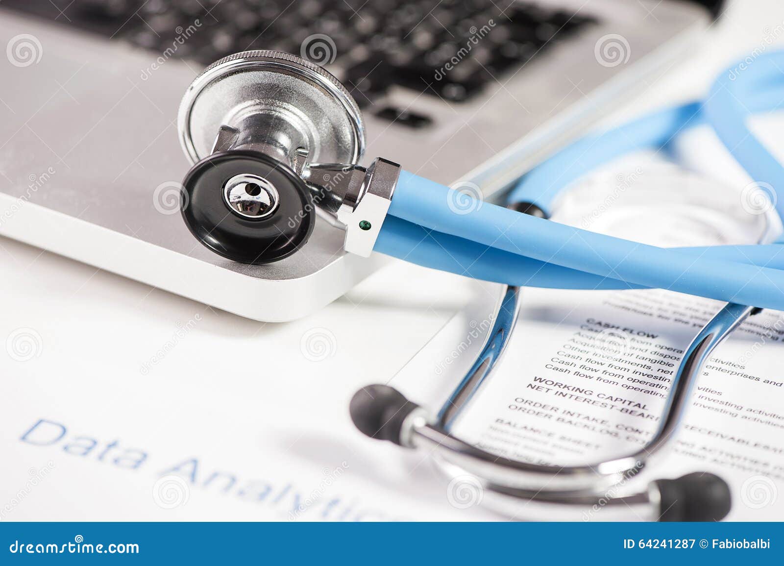 Stethoscope on a Graphic Charts Stock Image - Image of heartbeat ...