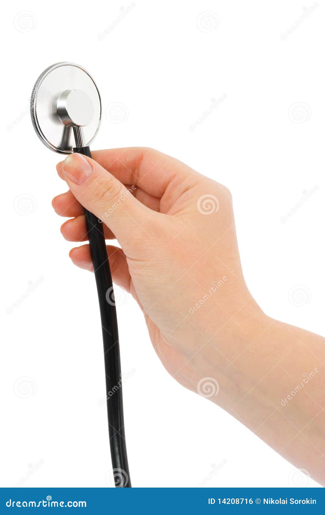 Stethoscope in hand stock photo. Image of abstract, hospital - 14208716