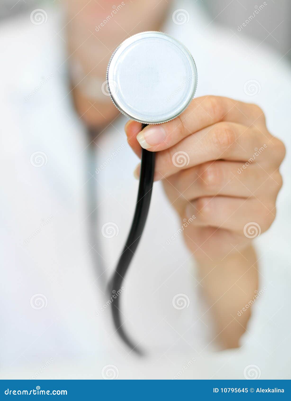 Stethoscope in a Hand of the Doctor Stock Image - Image of medical ...