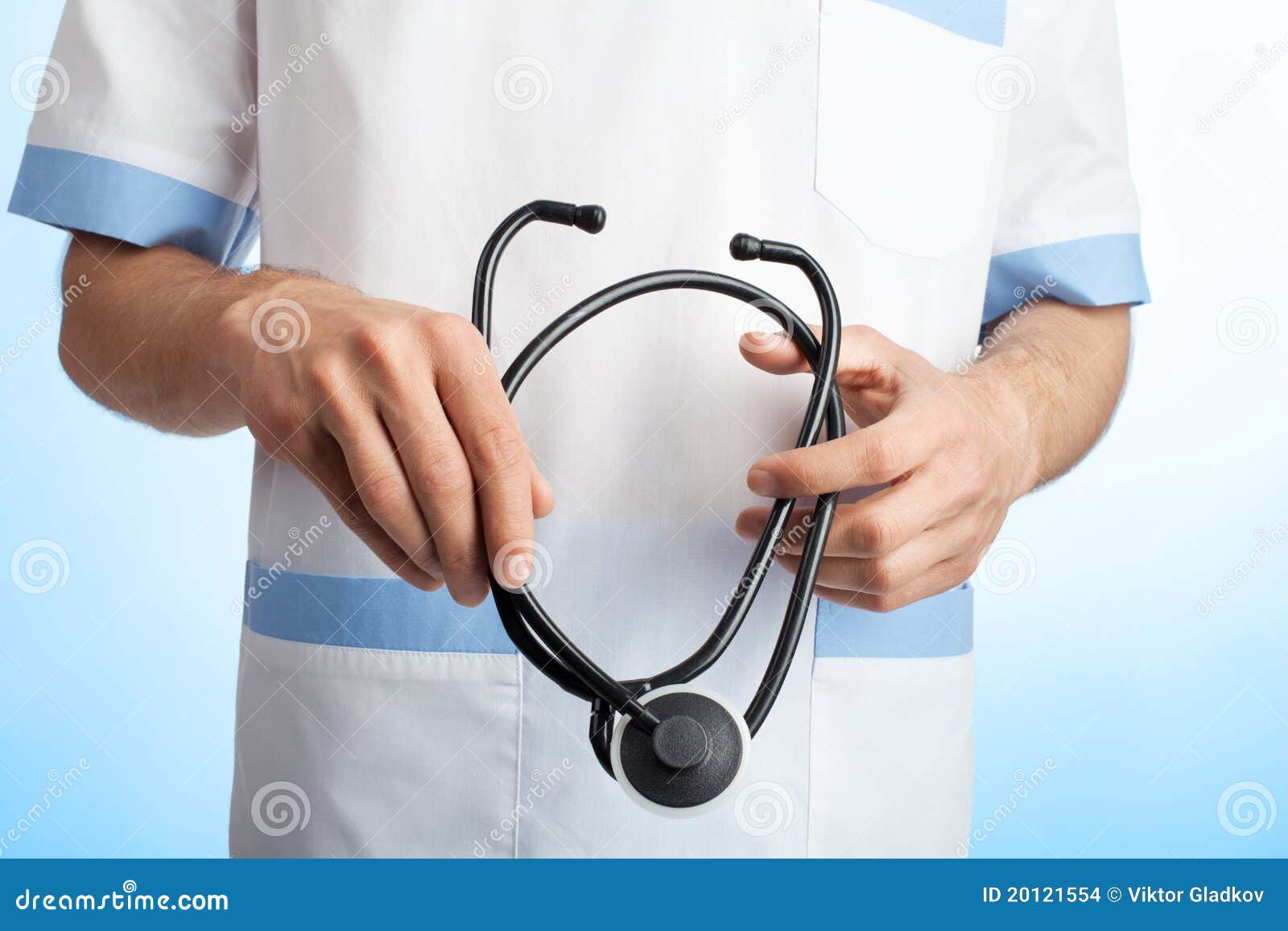 Stethoscope in hands stock photo. Image of person, hear - 20121554
