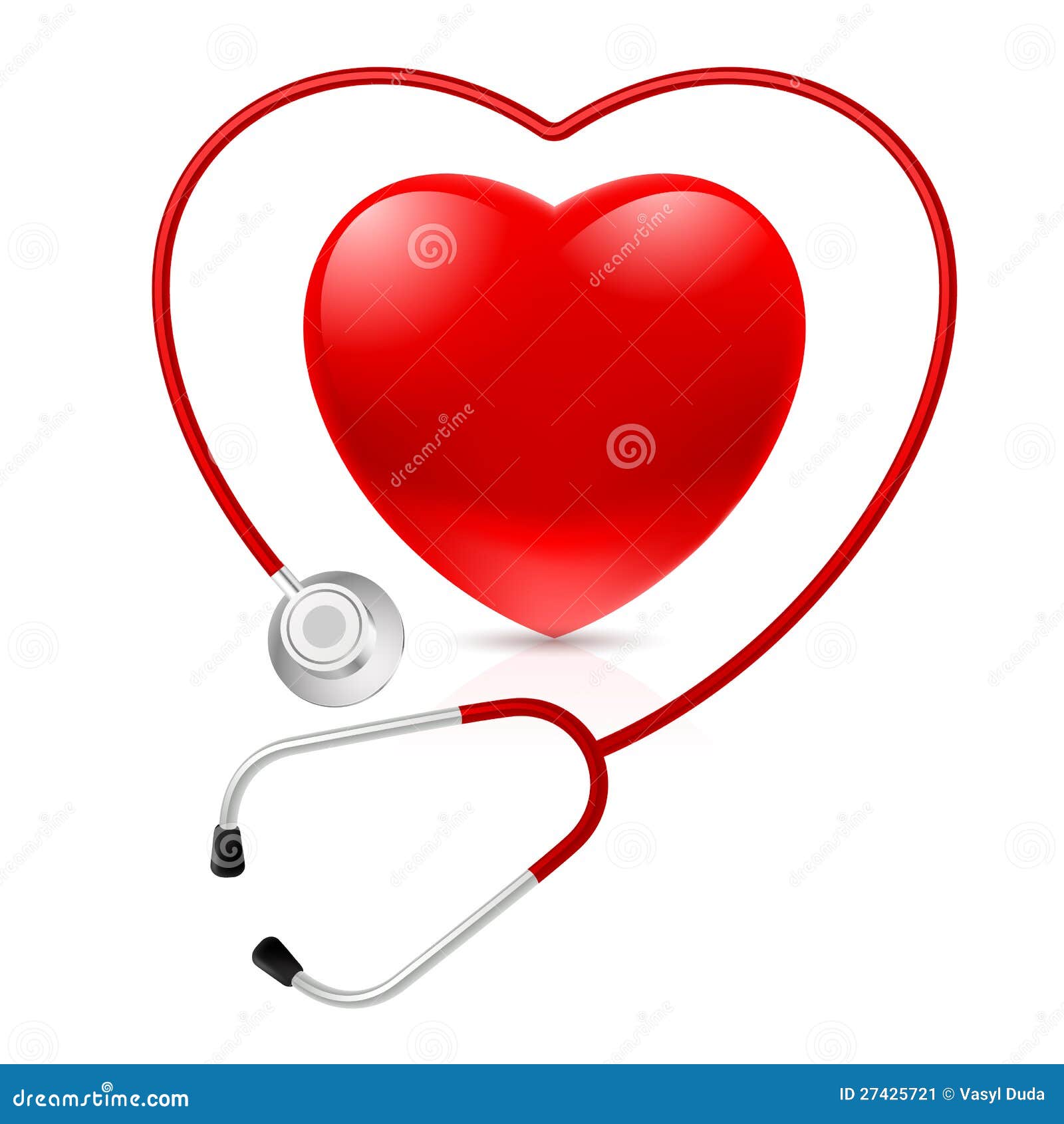 Stethoscope and heart stock vector. Illustration of clinic - 27425721