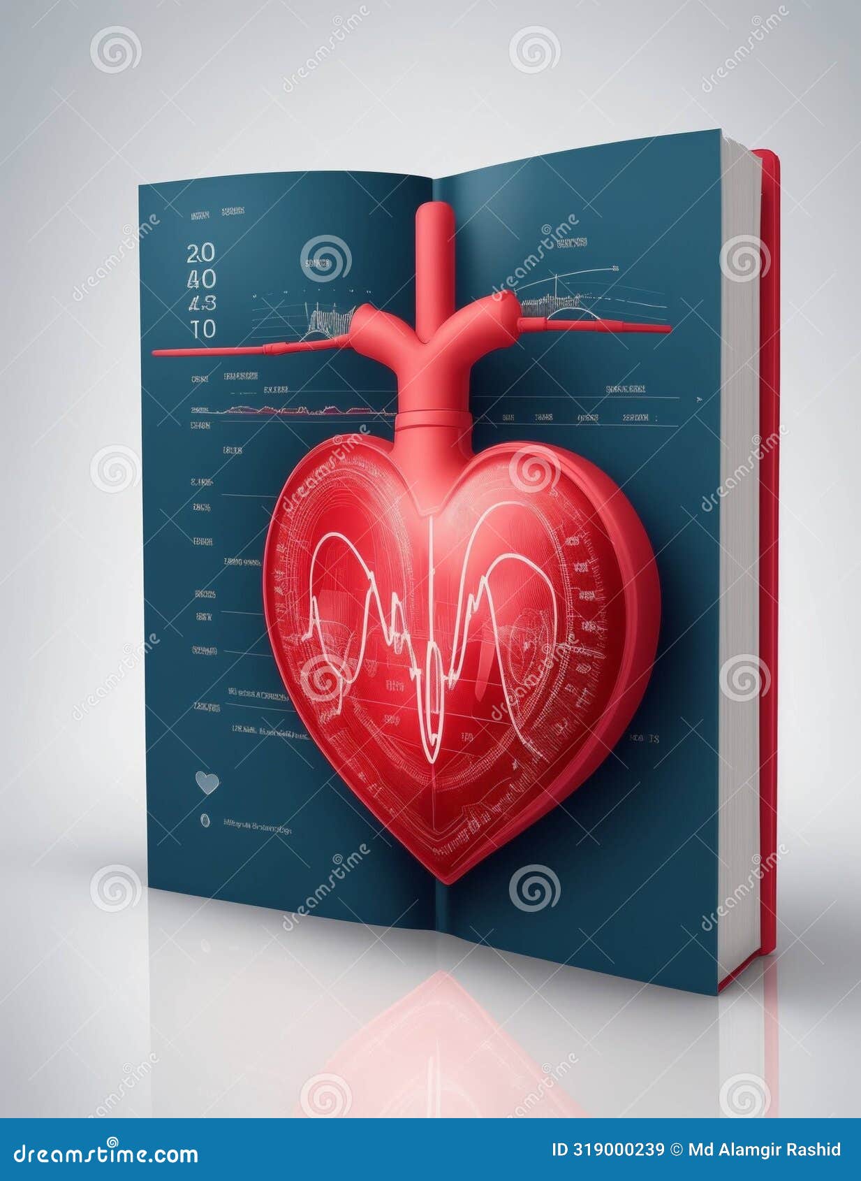 Stethoscope Heart Graph Medical Image Stock Illustration - Illustration ...