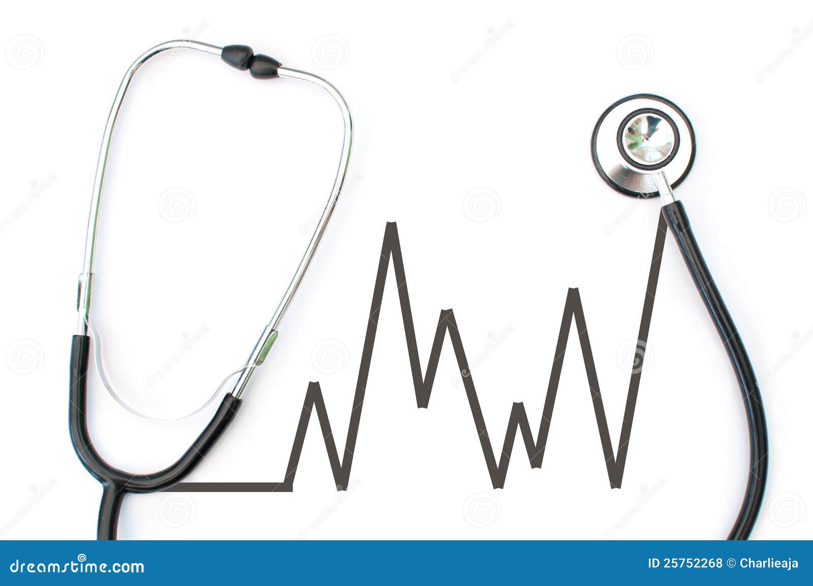 Stethoscope and Heart Pulse Stock Photo - Image of hospital, medical ...