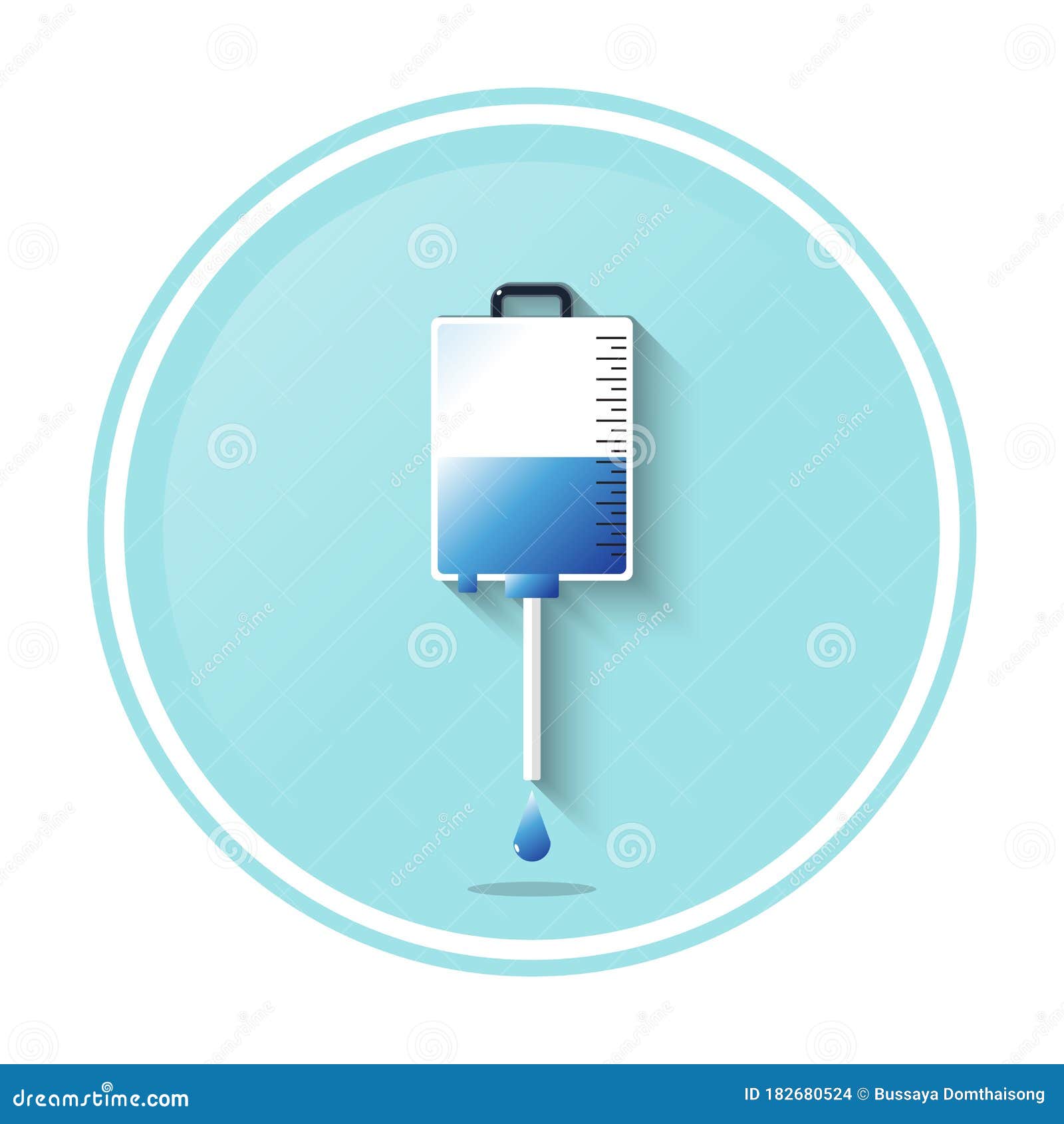 IV Fluid Bag Icon. Saline Symbol on Background Stock Vector ...