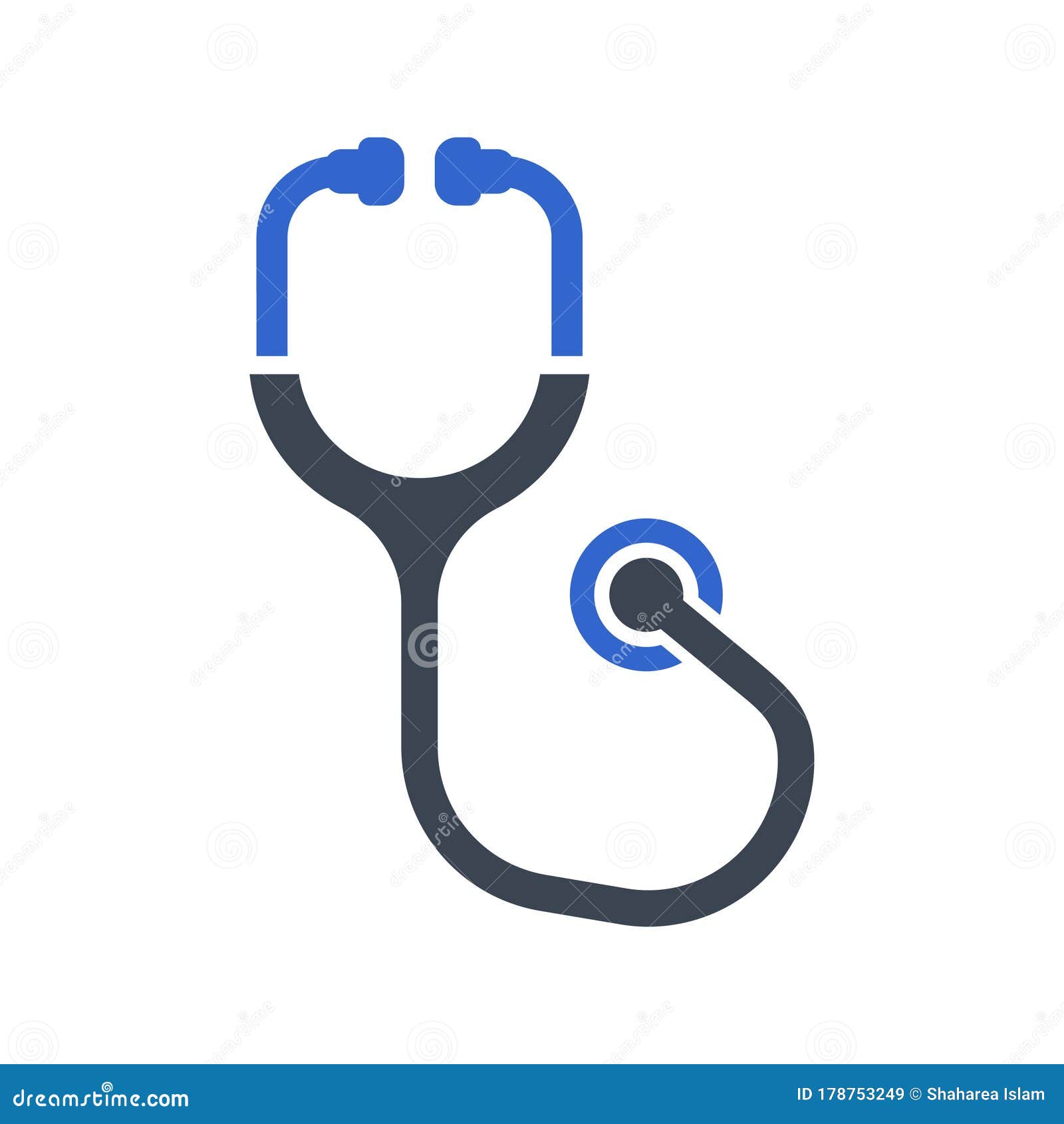 Stethoscope Icon In Trendy Flat Style. Stethoscope Icon Page Symbol For ...