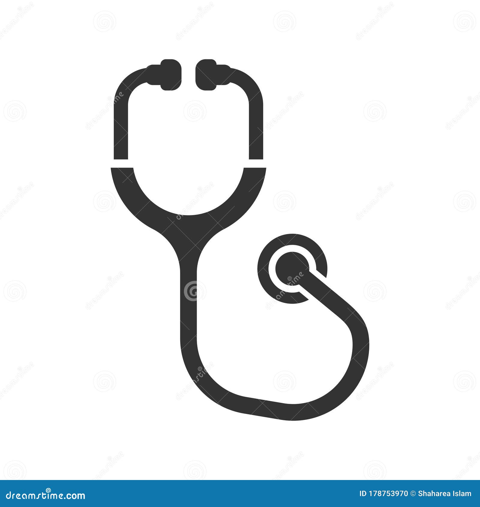 Stethoscope Icon stock vector. Illustration of medical - 178753970