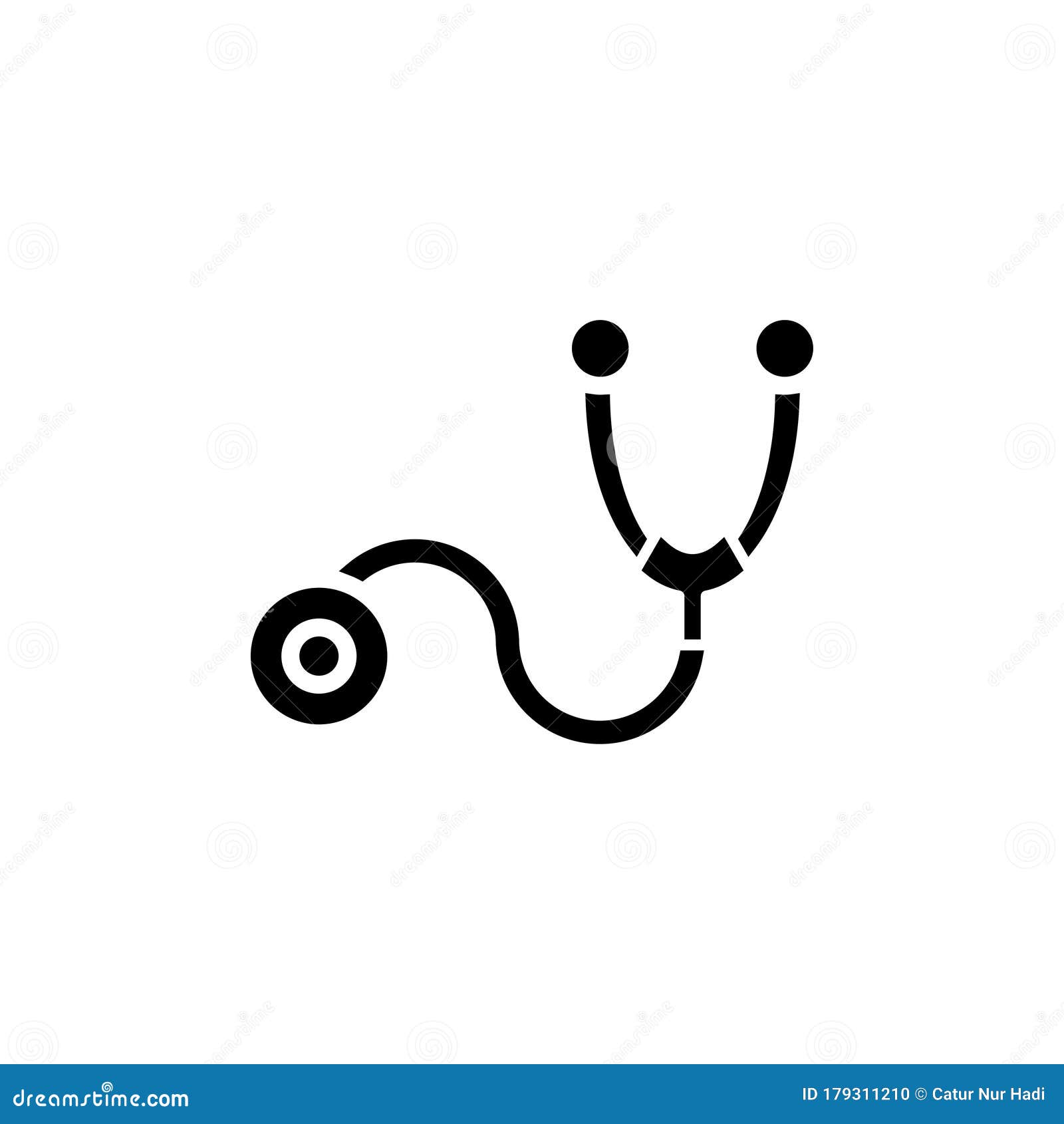 Stethoscope Icon Flat Vector Template Design Trendy Stock Vector ...