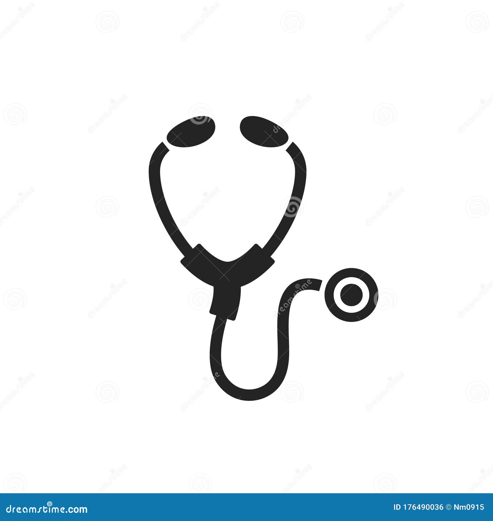 Stethoscope Icon. Isolated Vector Therapy and Diagnostic Symbol ...