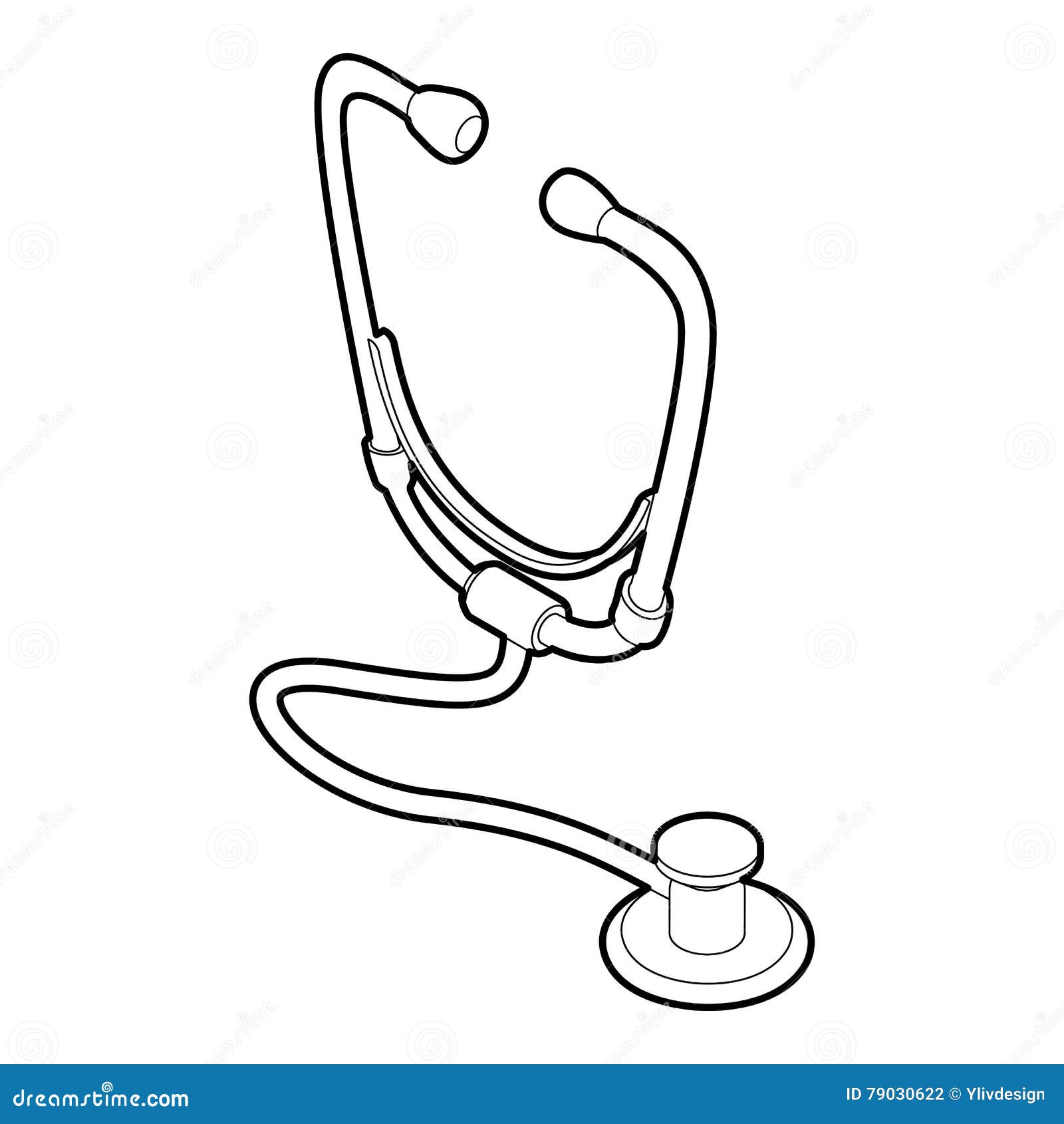Stethoscope Icon, Outline Style Stock Vector - Illustration of doctor ...