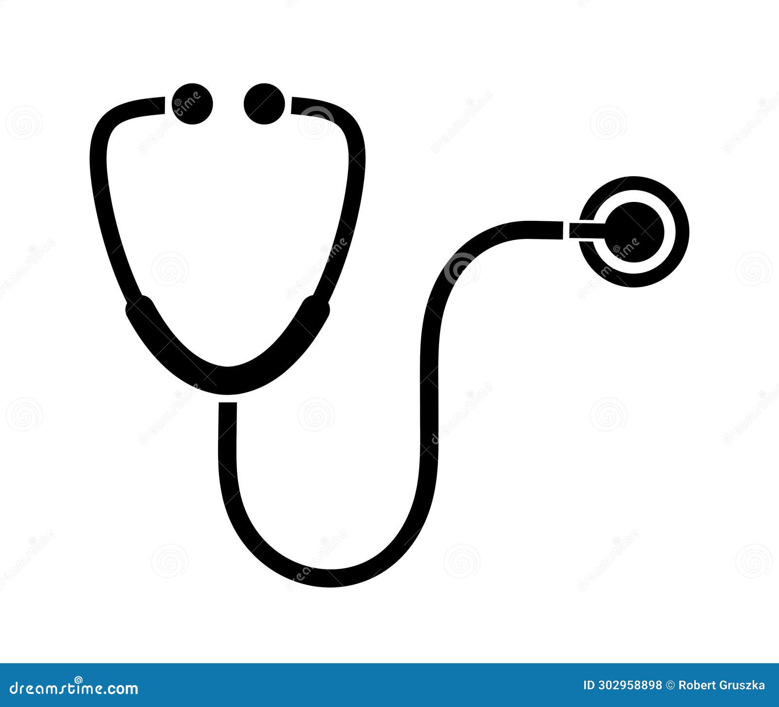 Stethoscope icon stock vector. Illustration of diagnosis - 302958898