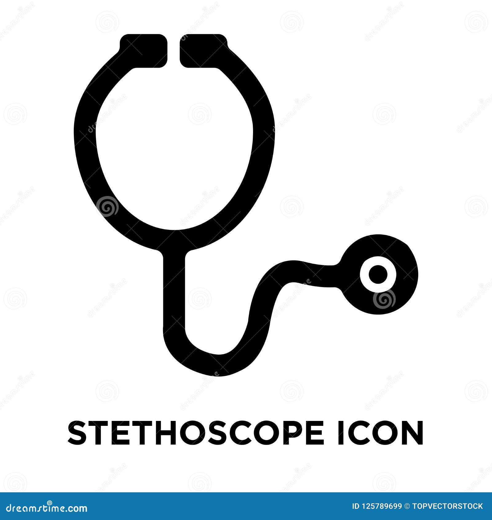 Stethoscope Icon Vector Isolated on White Background, Logo Concept of ...