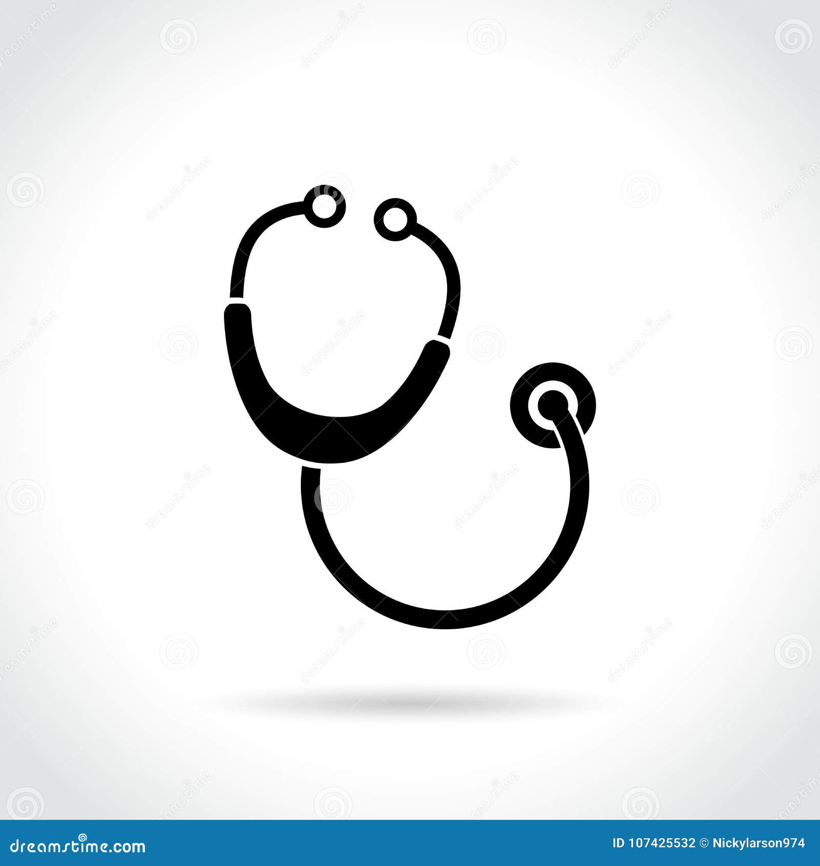 Stethoscope Icon In Trendy Flat Style. Stethoscope Icon Page Symbol For ...