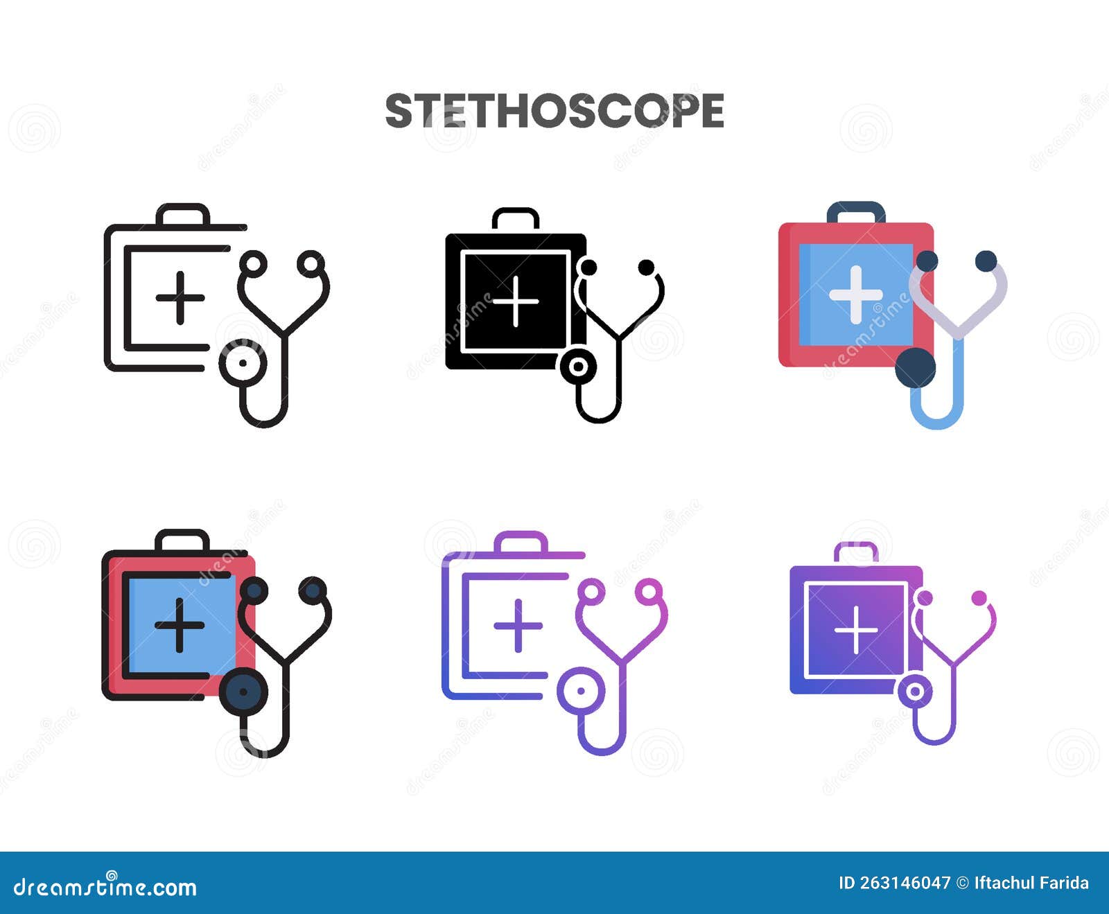 Stethoscope, 3d Icons, Pastel Minimal Cartoon Style Isolated Royalty ...