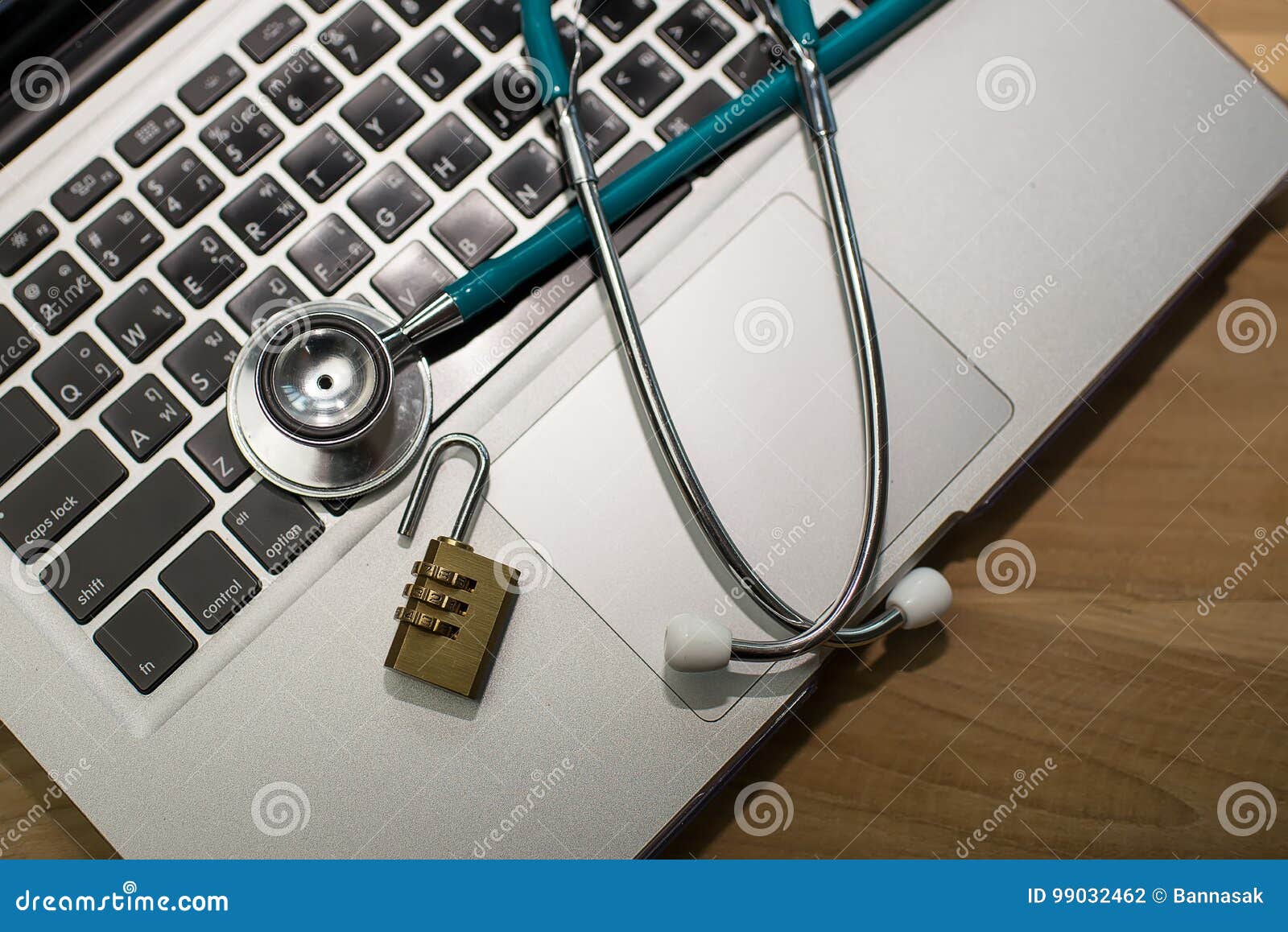 Stethoscope and Key on Keyboard Stock Photo - Image of desk, chart ...