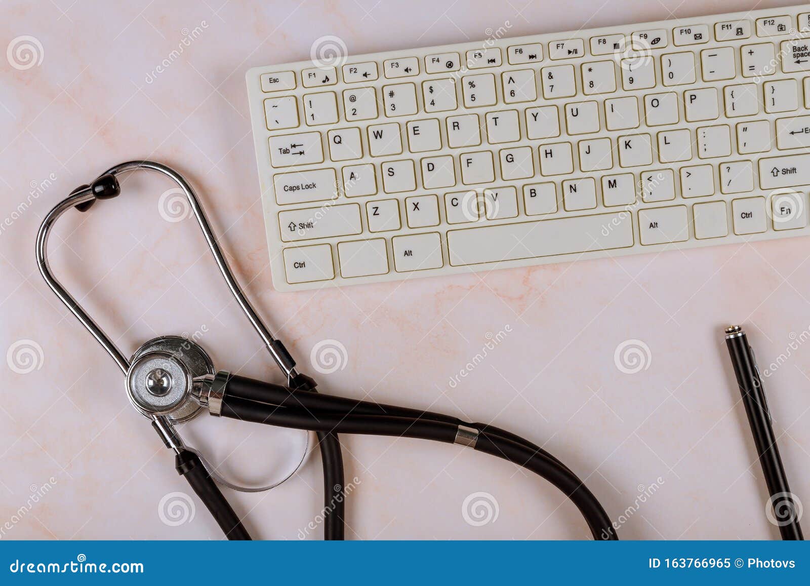 Stethoscope and Keyboard Computer on Modern Medical Information ...