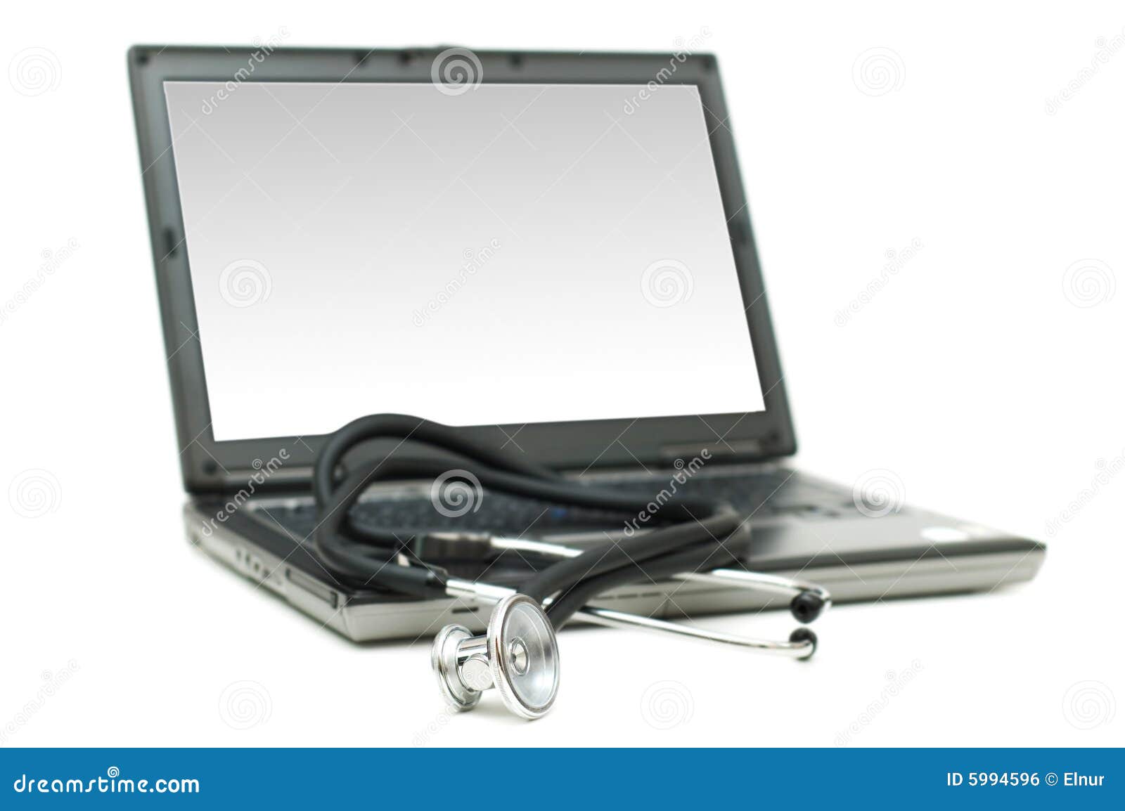 Stethoscope and laptop stock photo. Image of health, medical - 5994596