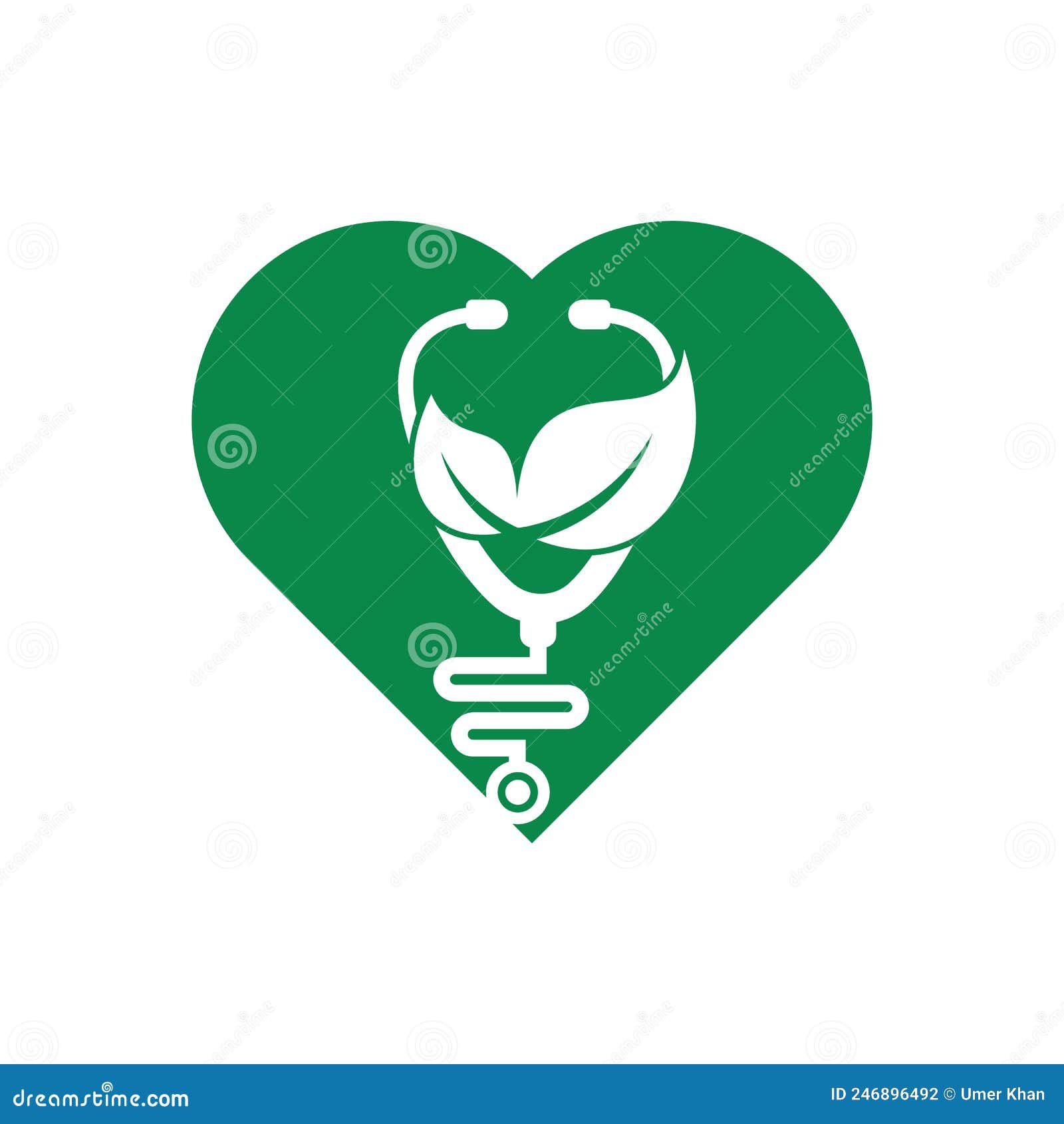 Stethoscope And Leaf With HL Letter Flat Vector Medical Logo Design Template Element ...