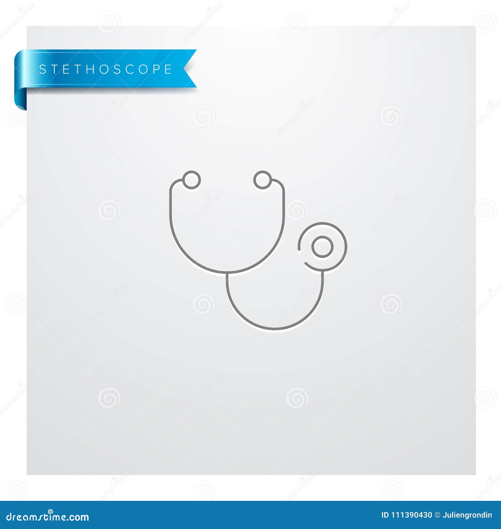 Stethoscope, In Line Design. Stethoscope, Medical Tool, Heart Check ...