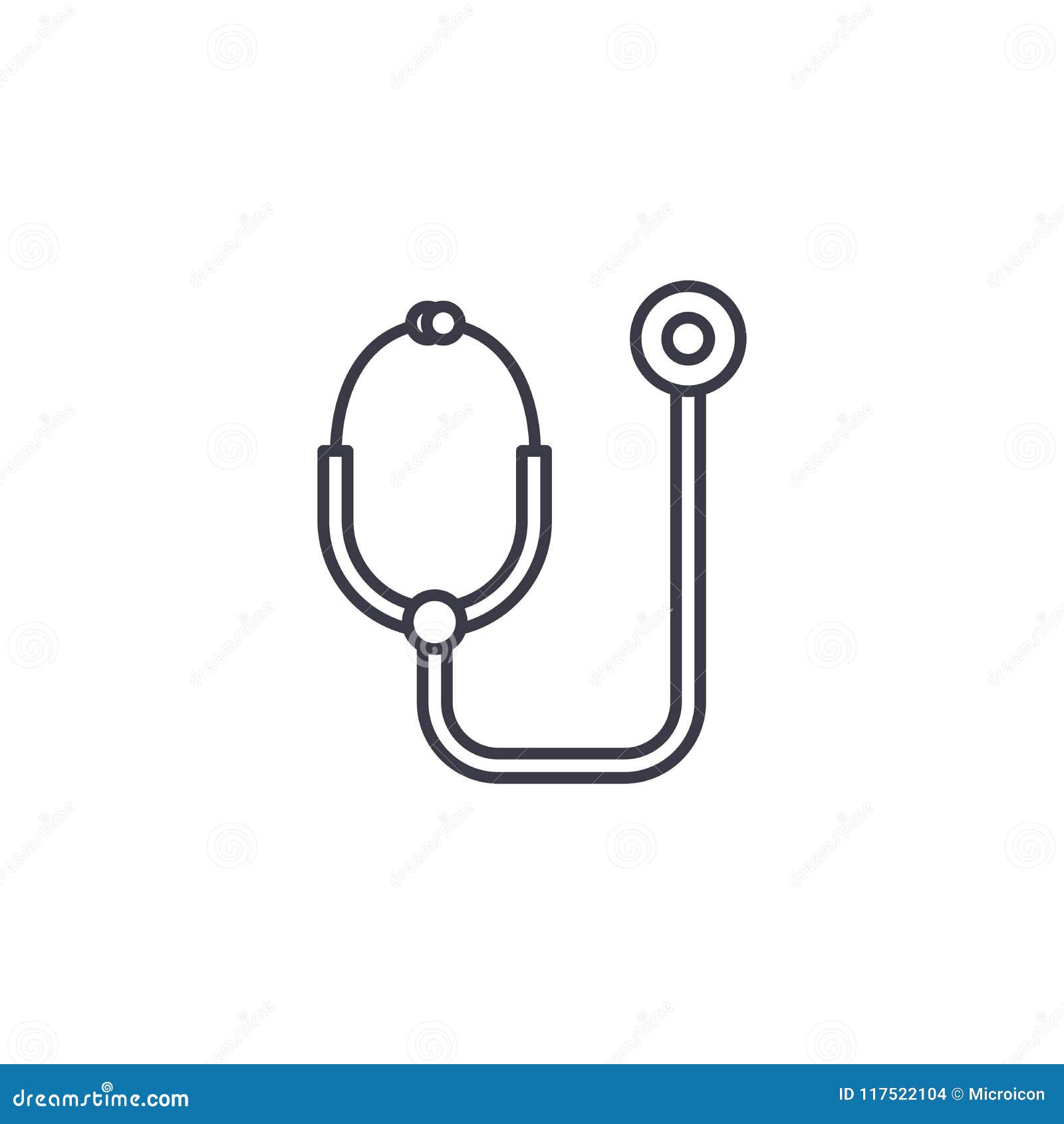 Stethoscope Linear Icon Concept. Stethoscope Line Vector Sign, Symbol ...